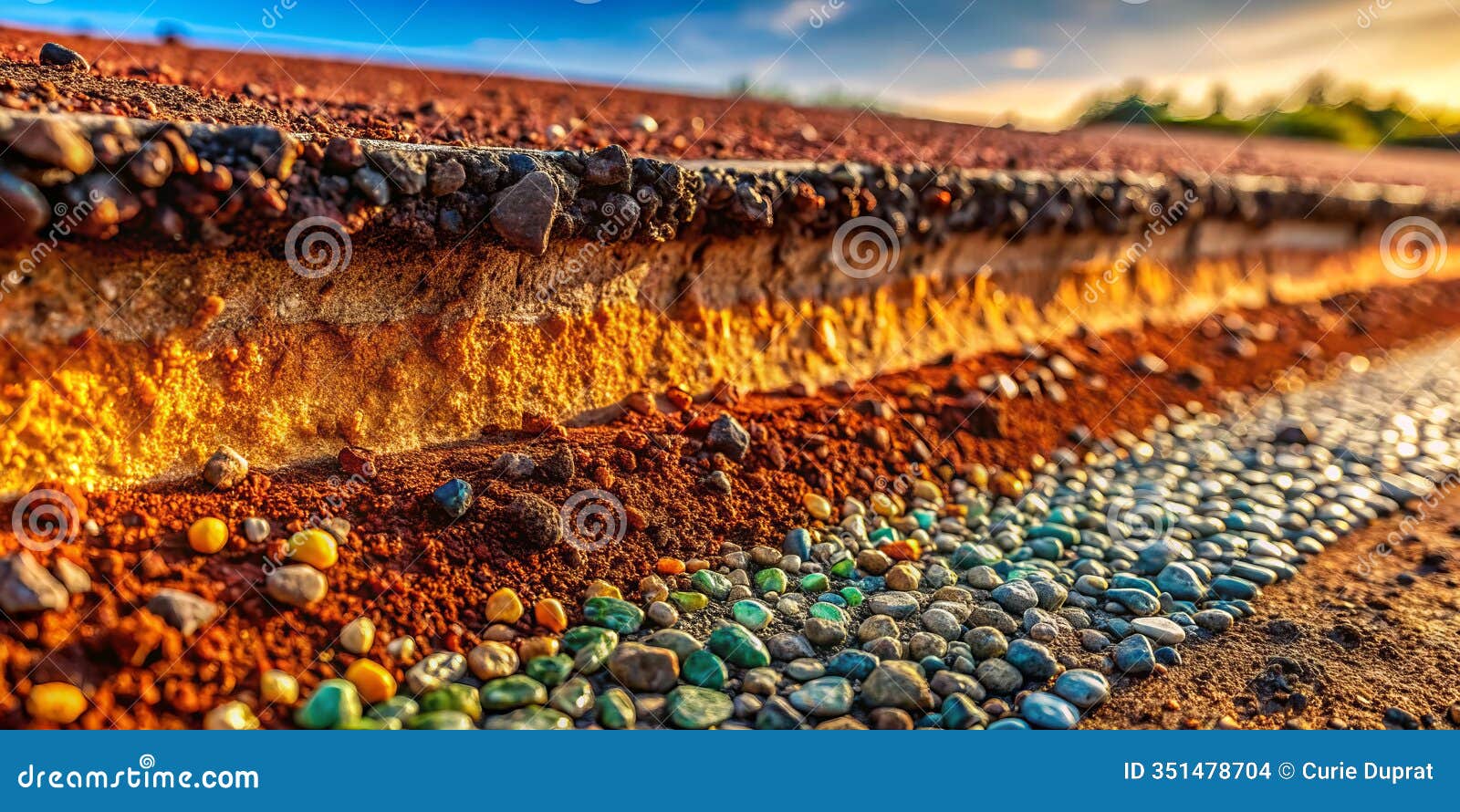 Stabilized Subgrade Soil For Road Base Construction A CloseUp Look At ...