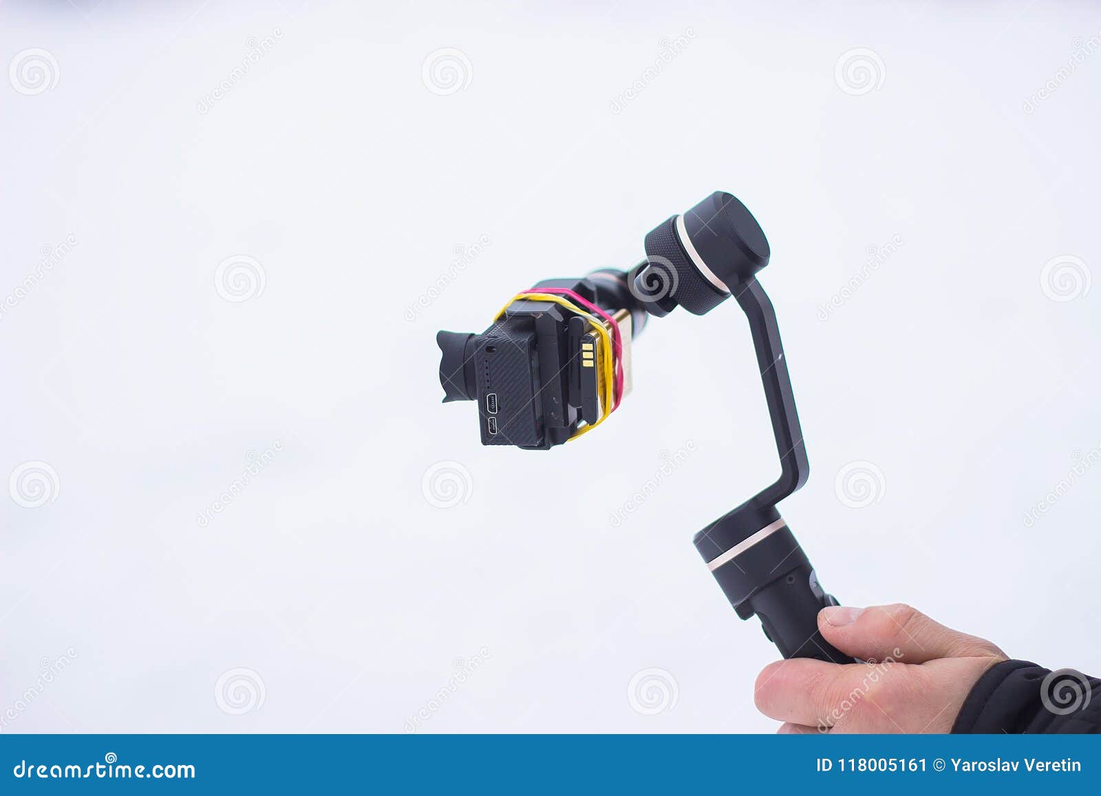 Stabilizer for Action Camera Stock Image - Image of black, horizontal ...