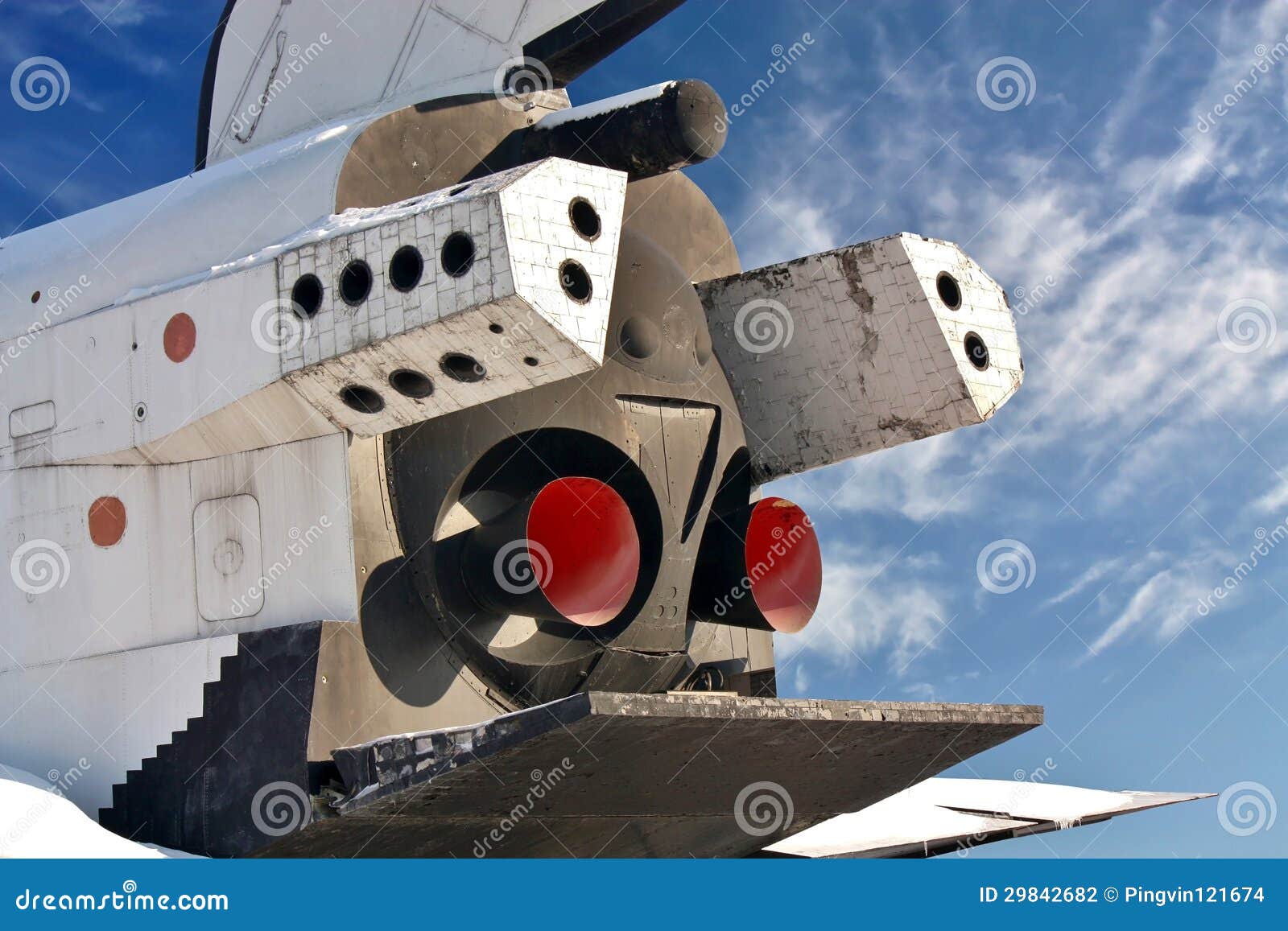 Spacecraft, rear view stock photo. Image of speed, engineering - 29842682