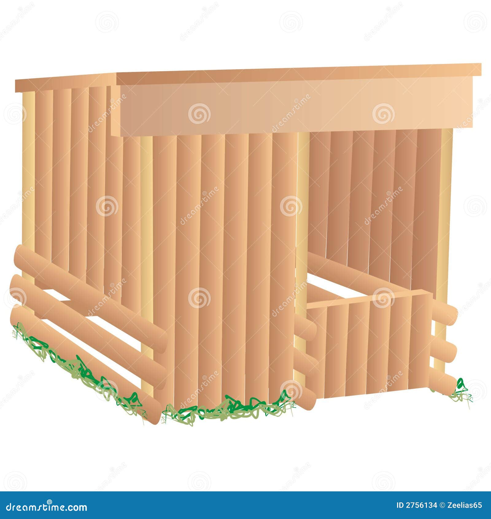Stable stock vector. Illustration of frame, board, siege - 2756134