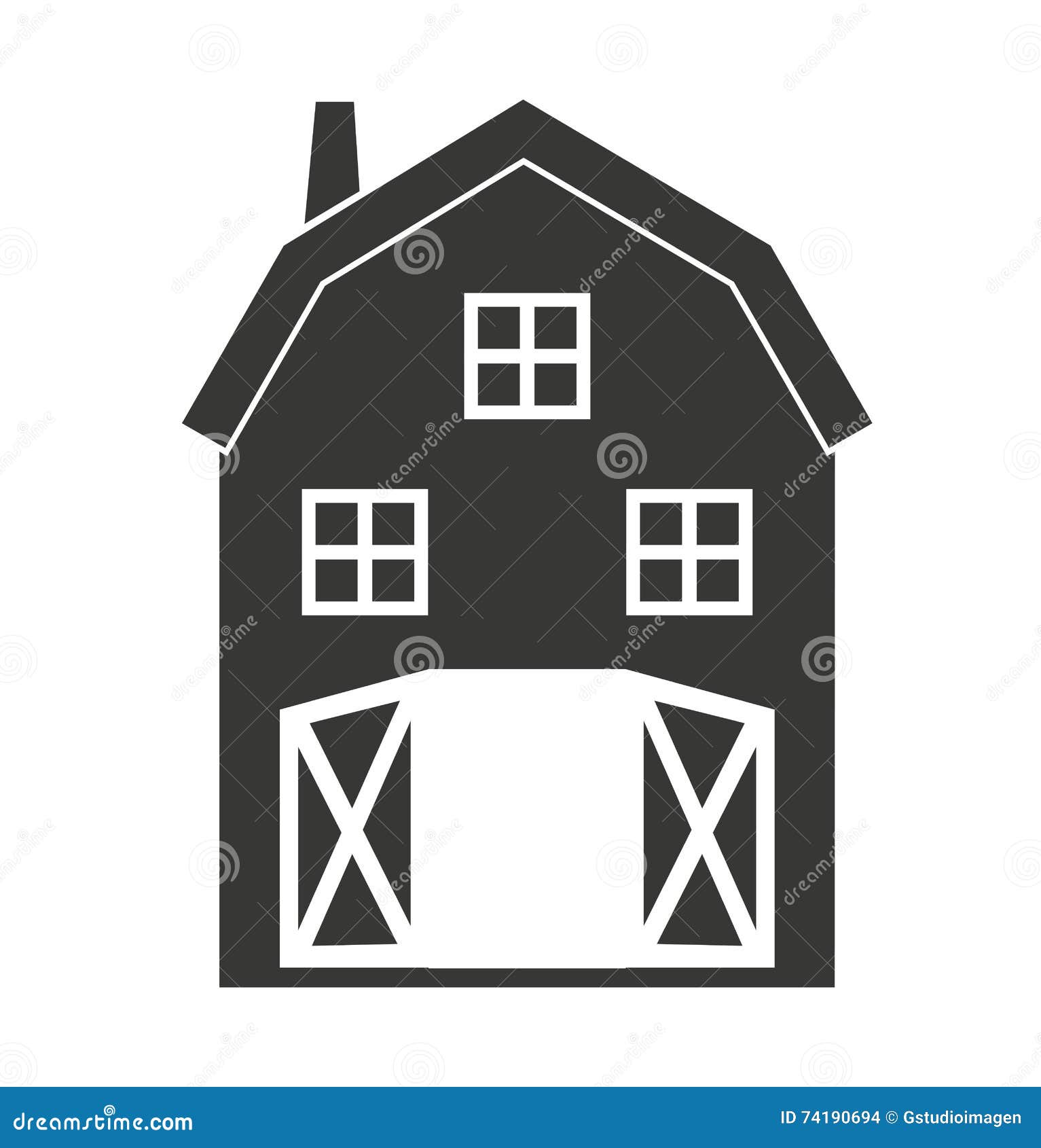 Stable Farm Isolated Icon Design Stock Illustration - Illustration of ...