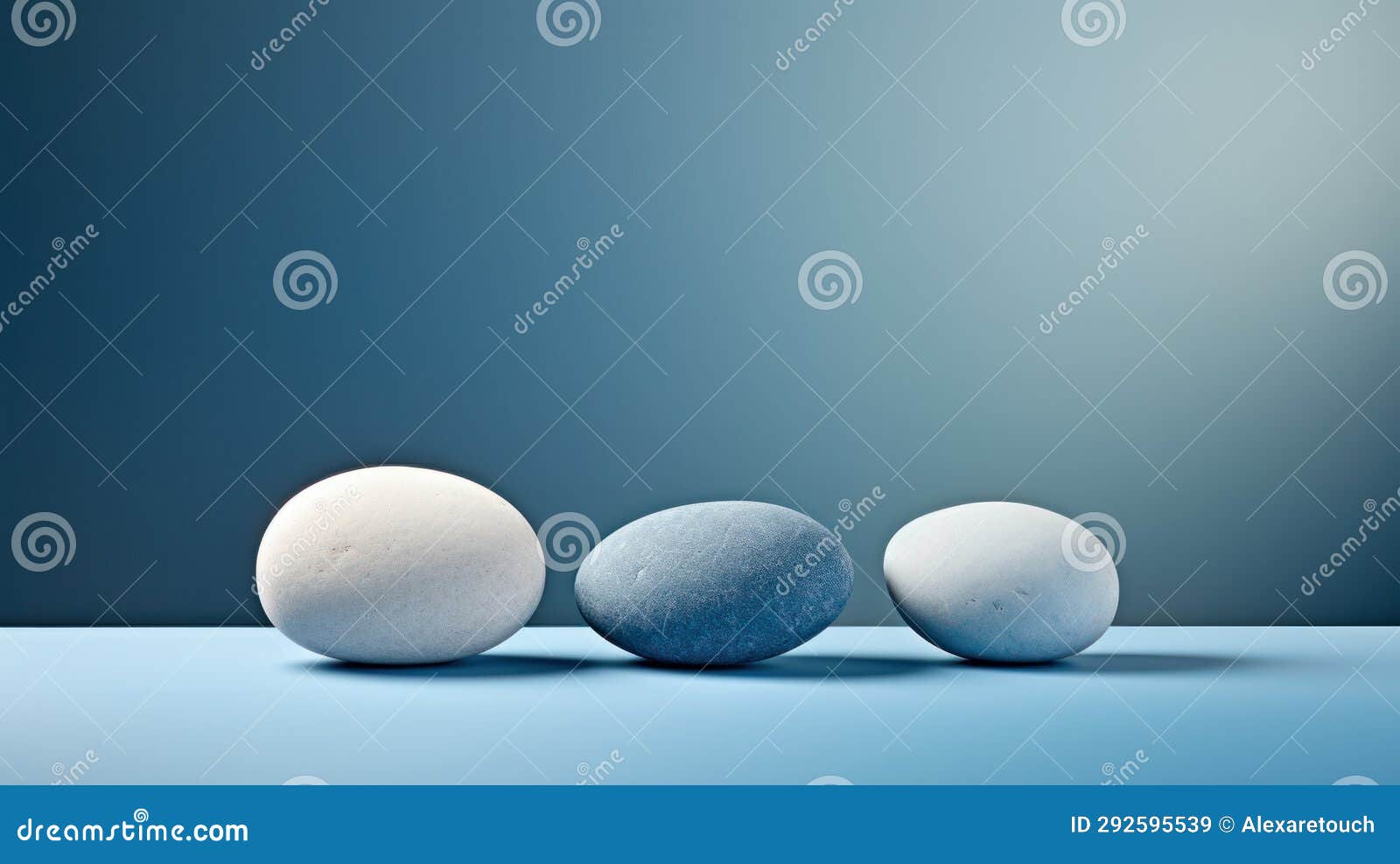 Stable Harmonious Composition of Stones, on a Soft Blue Background ...