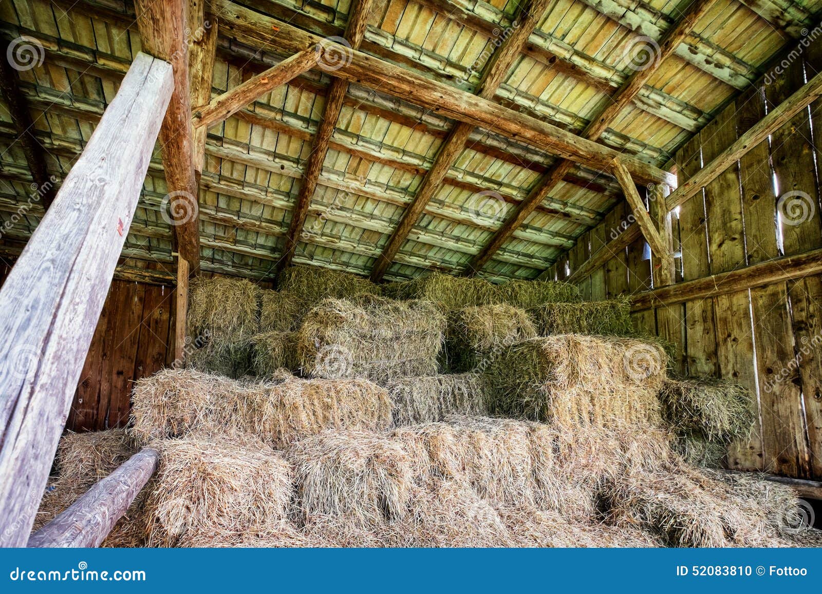 Stable stock photo. Image of wooden, farm, heap, bales - 52083810