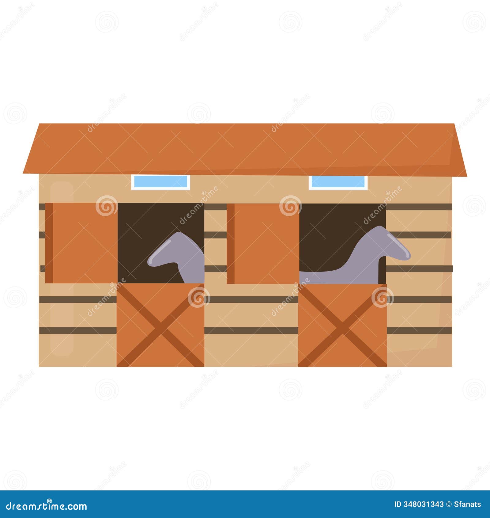 Stable Icon Clipart Logtotype Isolated Vector Illustration ...