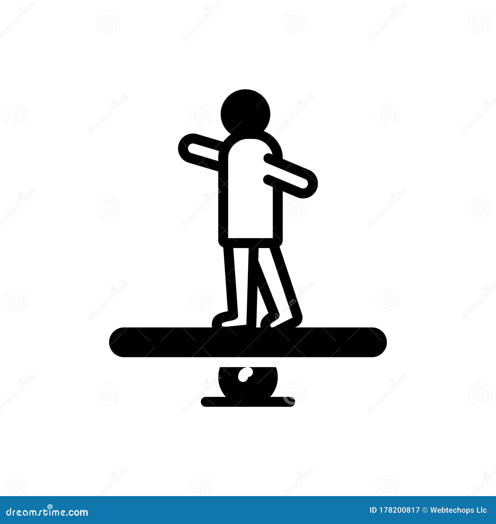 Black Solid Icon for Stable, Constant and Balance Stock Vector ...