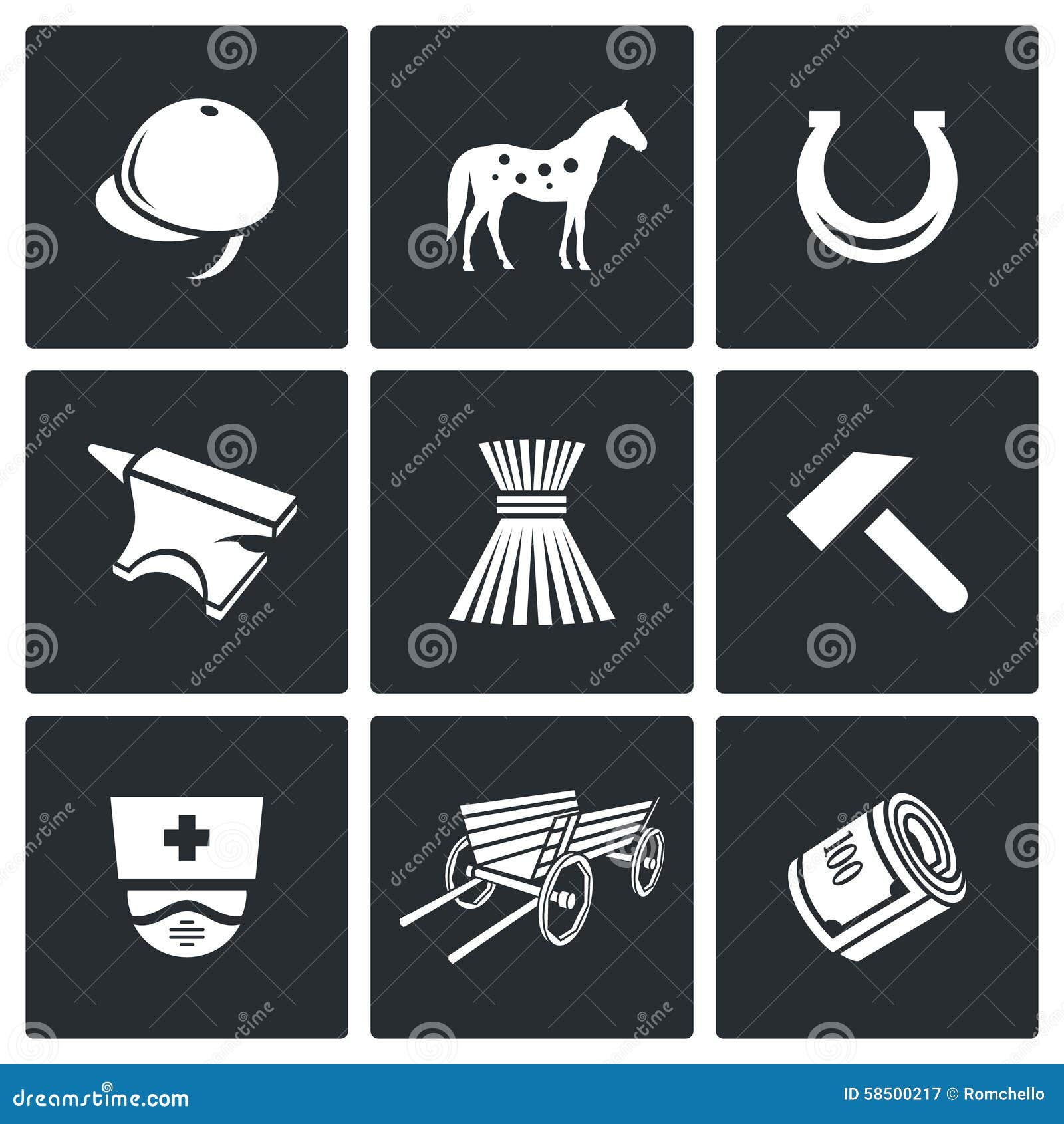 Stable Icons. Vector Illustration Stock Illustration - Illustration of ...