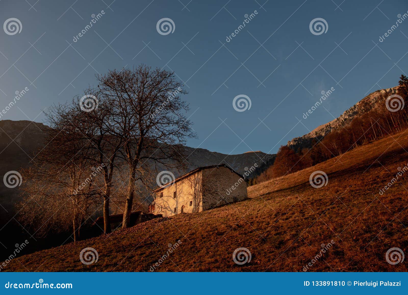 Stall in the Mountains at Sunset Stock Photo - Image of rock, outdoor ...
