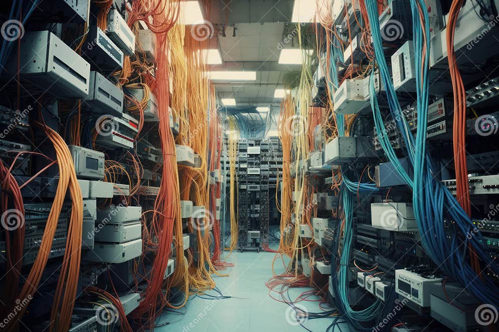 Stable Network Connections. Generate Ai Stock Photo - Image of high ...