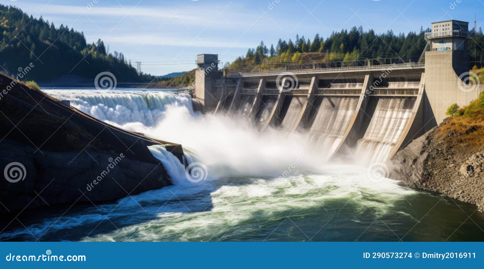 A Stable Source of Energy is a Hydroelectric Power Station. Stock Photo ...