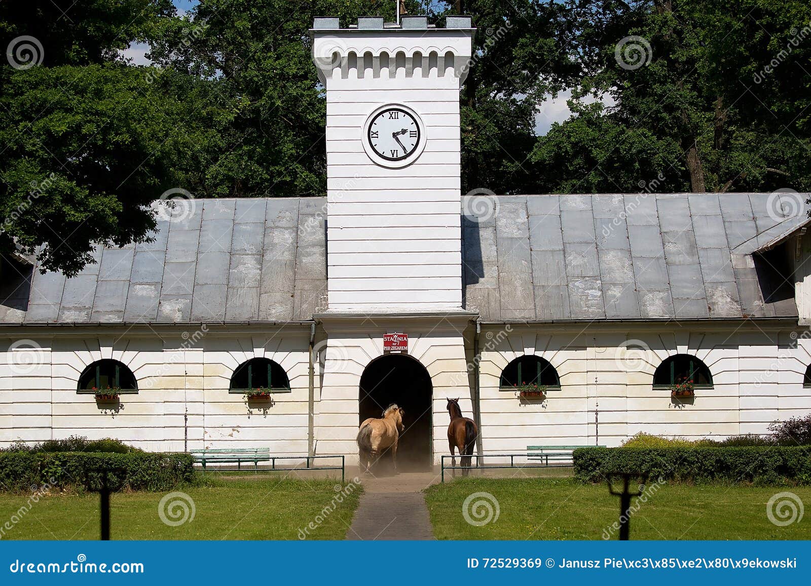 Stable Under the Clock in the Stud in Janow Podlaski, Poland Editorial ...