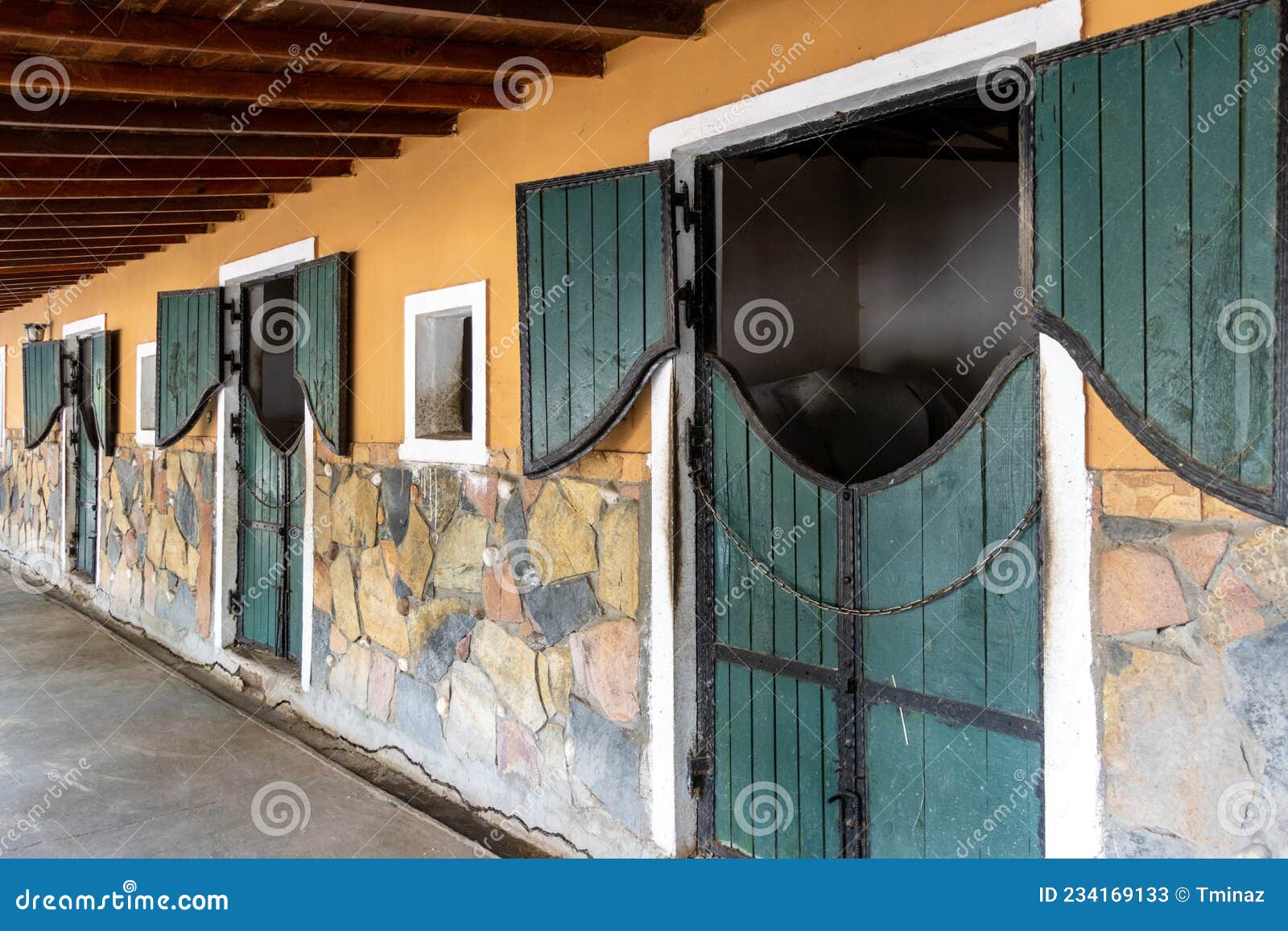 Stables and Barns for Show and Racing Horses Stock Image - Image of ...