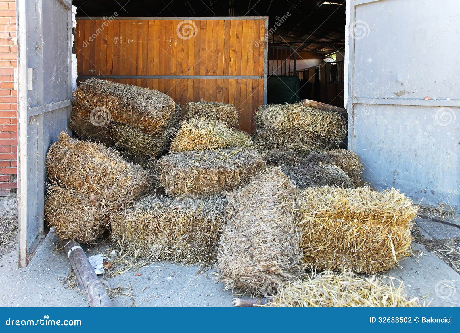 Stables hay stock photo. Image of farm, agriculture, straw - 32683502