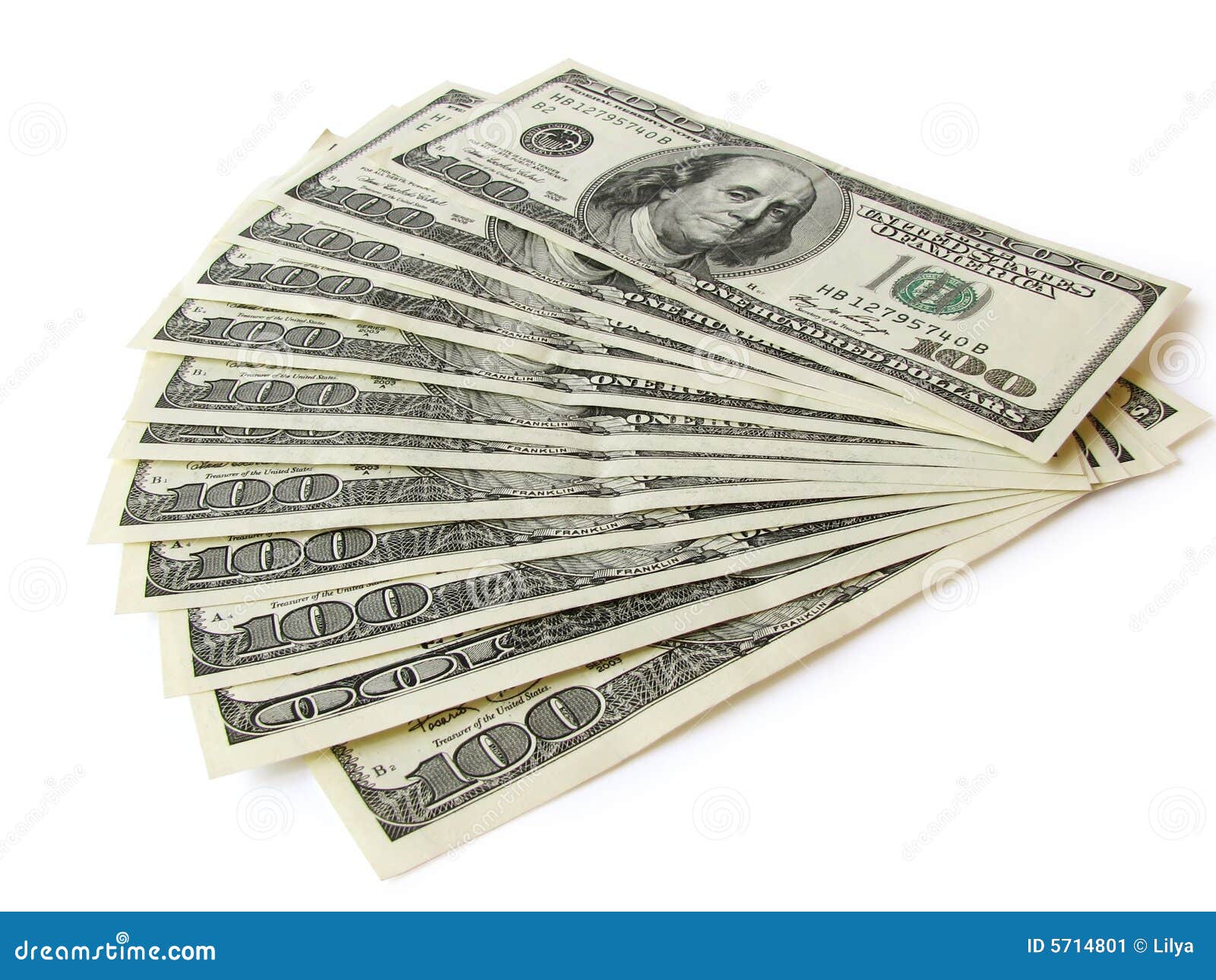 Stack of $ 100 currency stock image. Image of lots, close - 5714801