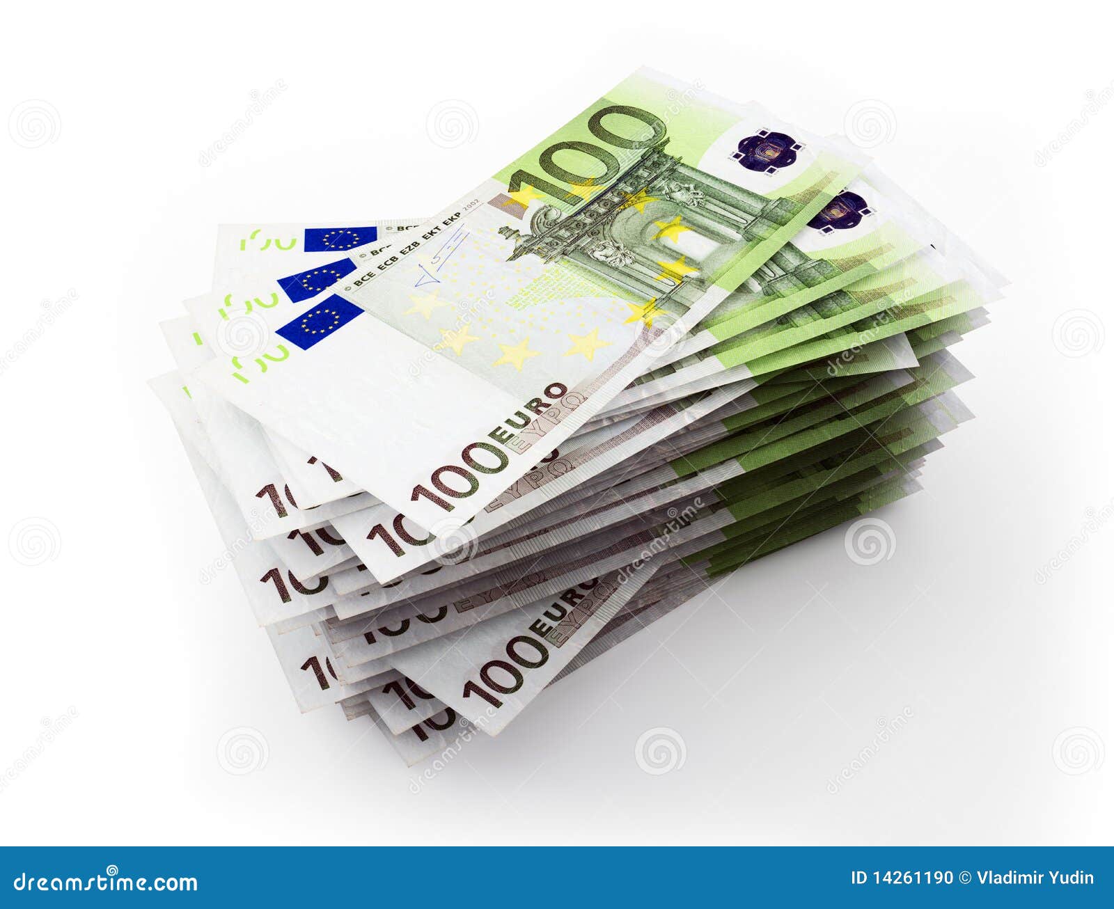 Stack of 100 Euro bills stock illustration. Illustration of business ...