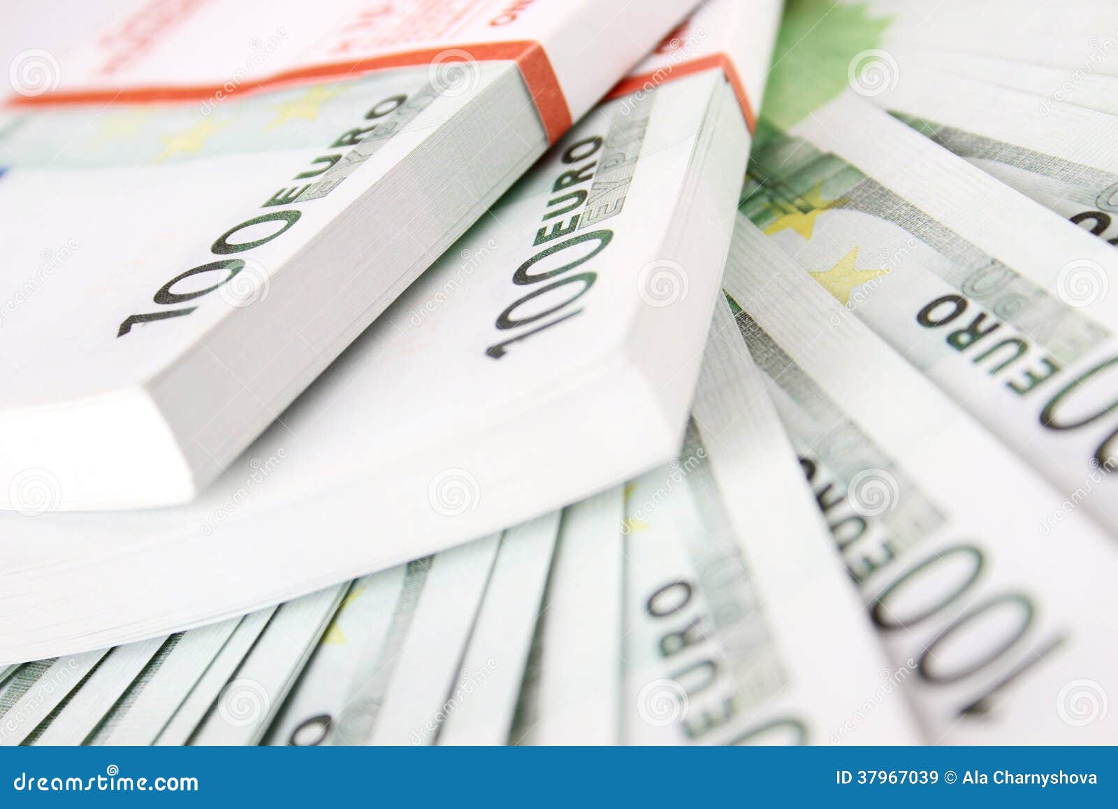 Stack of 100 euro bills stock image. Image of concepts - 37967039