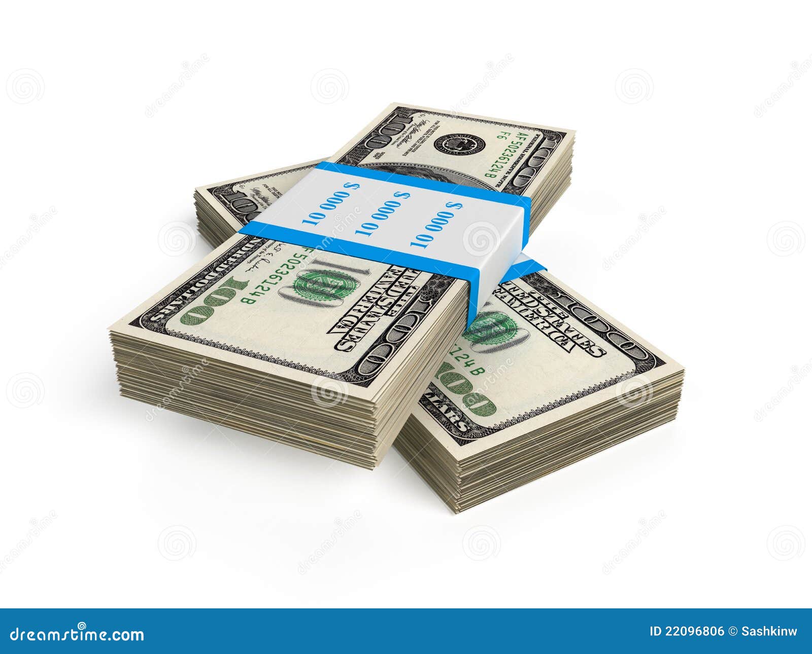 Stack of 100 us bills stock illustration. Illustration of savings ...