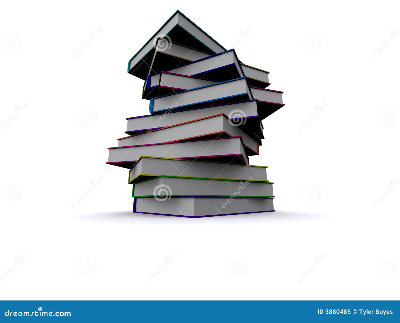 Stack Of 3d Books Picture. Image: 3880485
