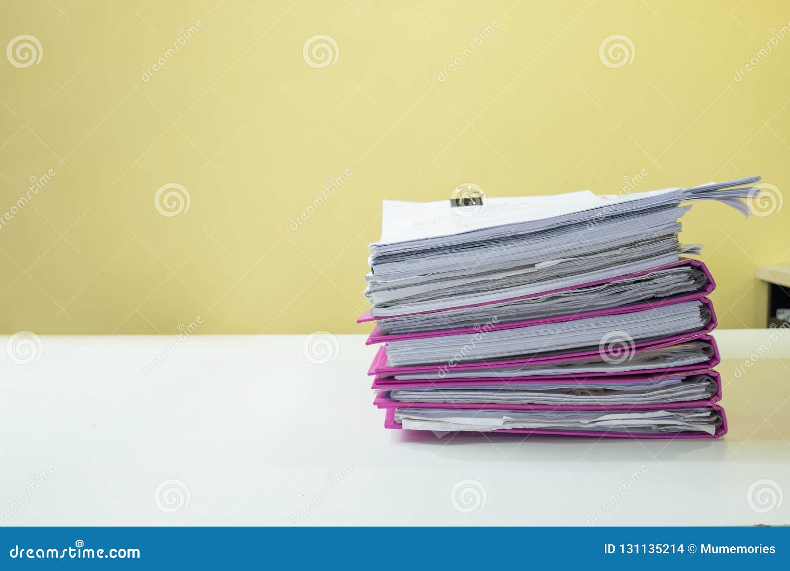 A Stack Of Accounting Documents Nested In Folders. Stock Photo ...