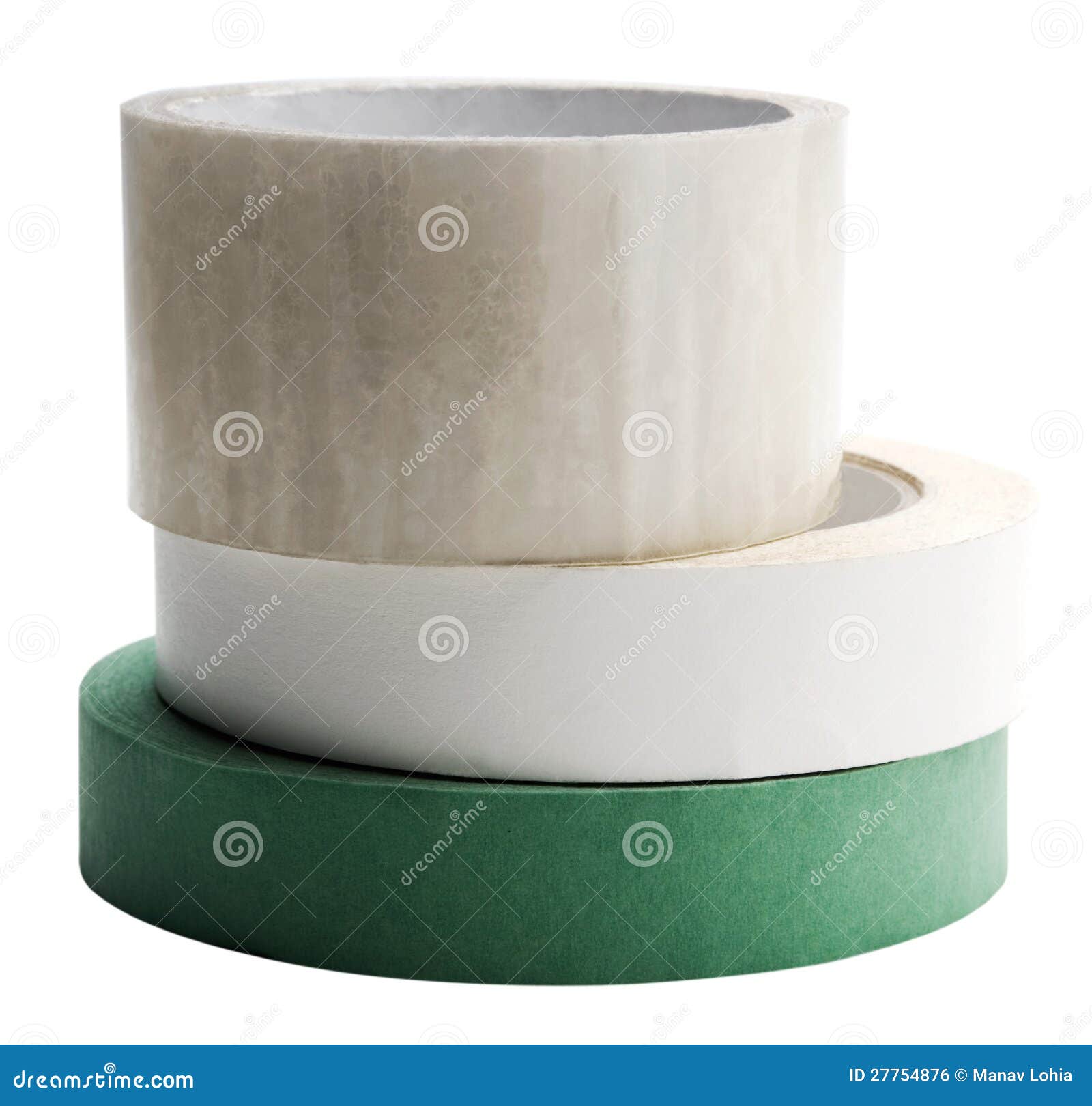 Stack of adhesive tapes stock photo. Image of objects - 27754876