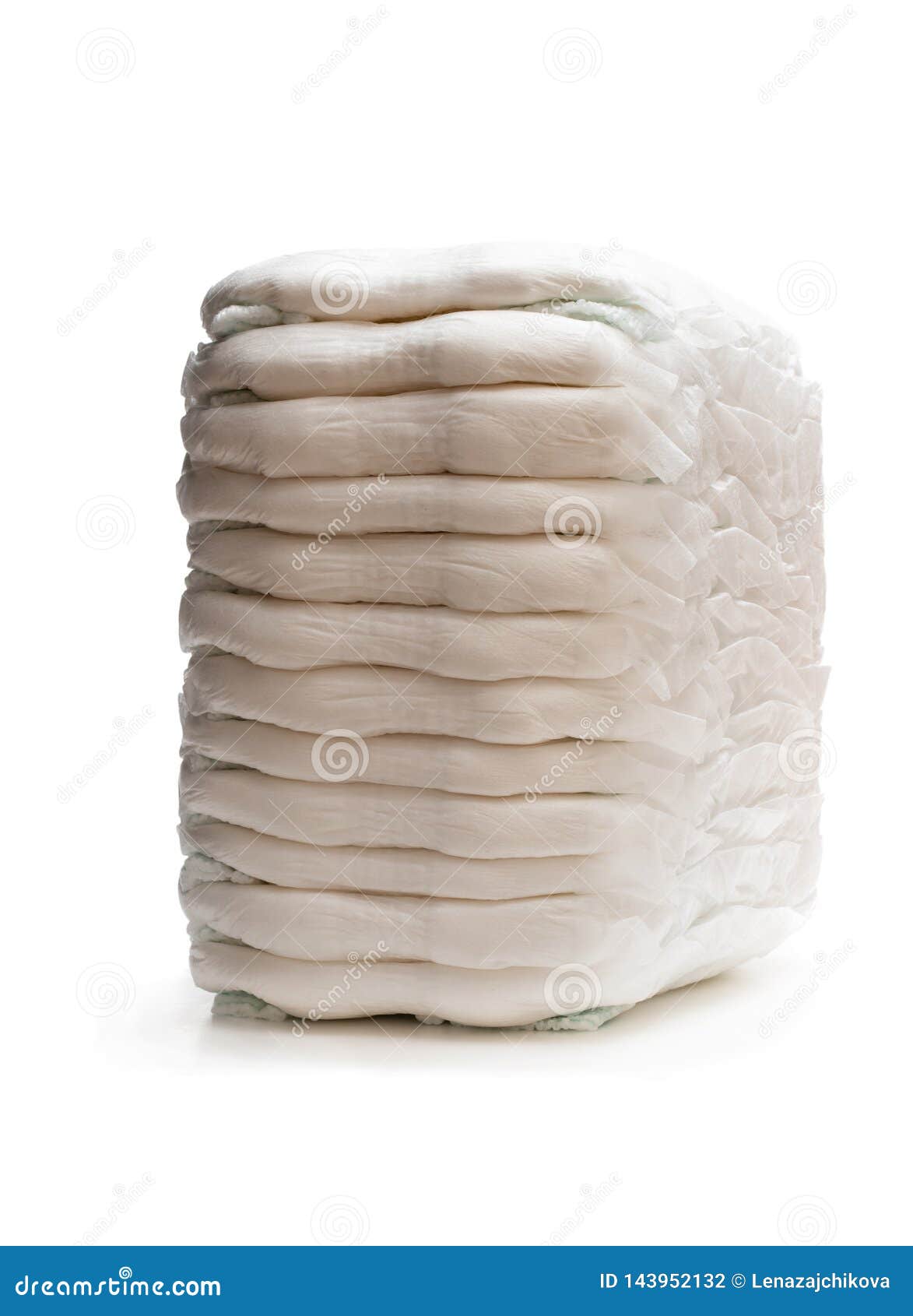 Stack of Adult Diapers Isolated on White Stock Photo - Image of newborn ...