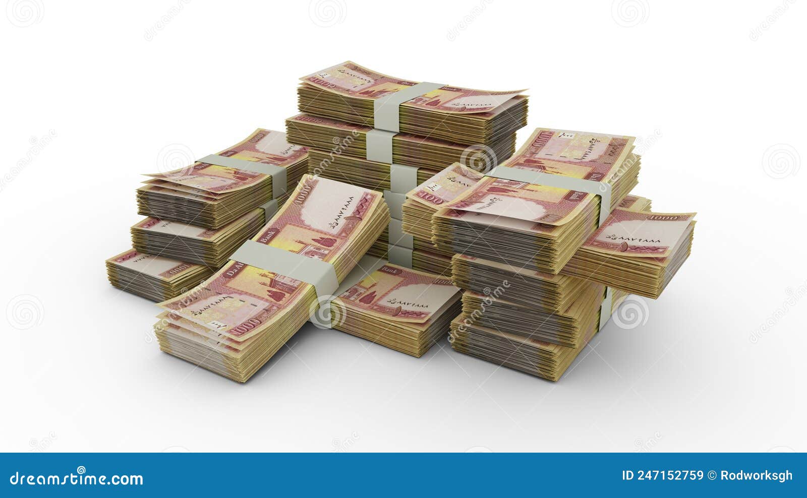 Stack of 1000 Afghan Afghanis Notes. Bundles of Banknotes Stock ...