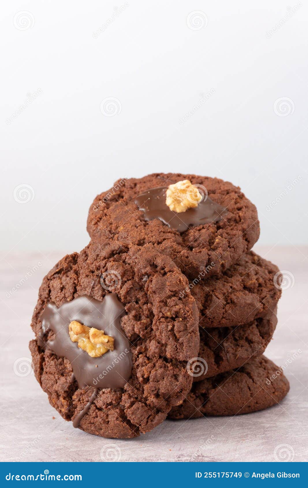 Stack of Afghan Cookies on Table Stock Image - Image of delicious ...