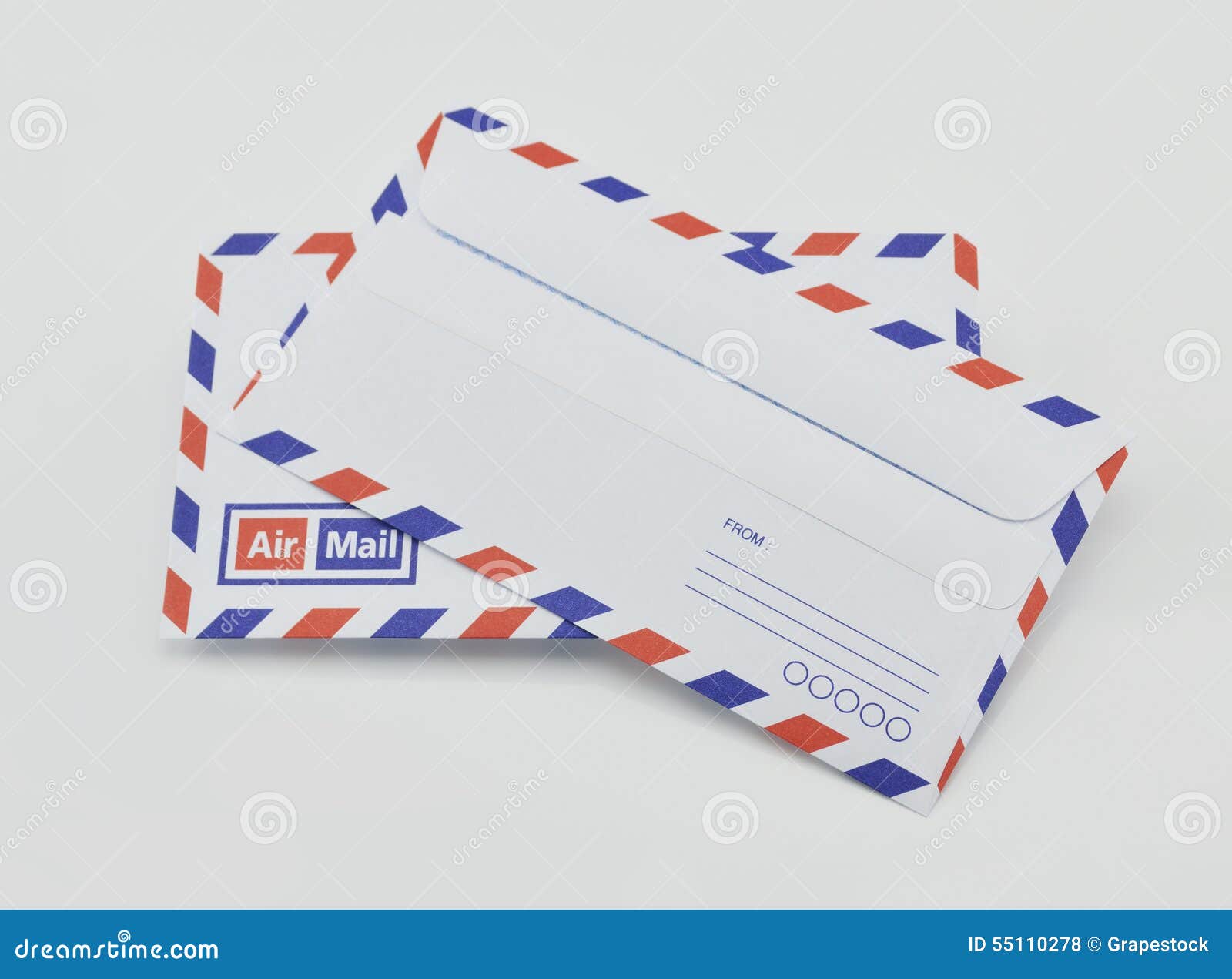 Stack of Air Mail Envelopes Stock Photo - Image of postman, letter ...