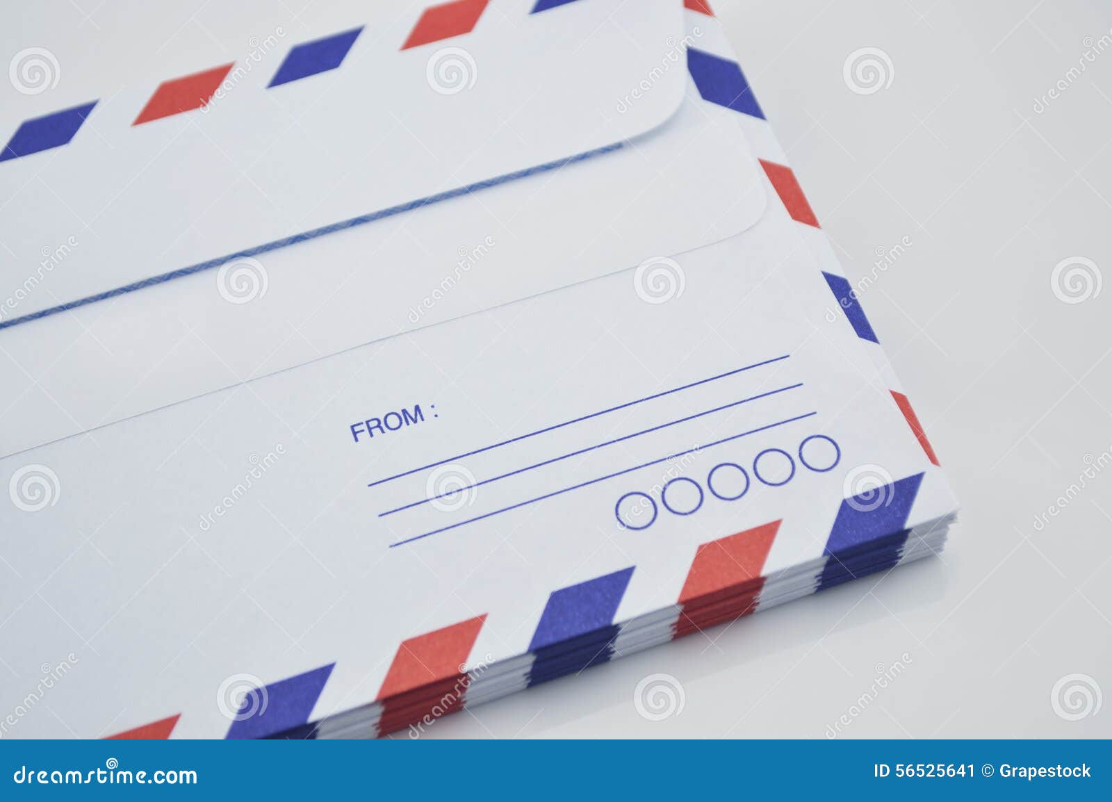 Stack of Air Mail Envelopes on White Stock Image - Image of postman ...