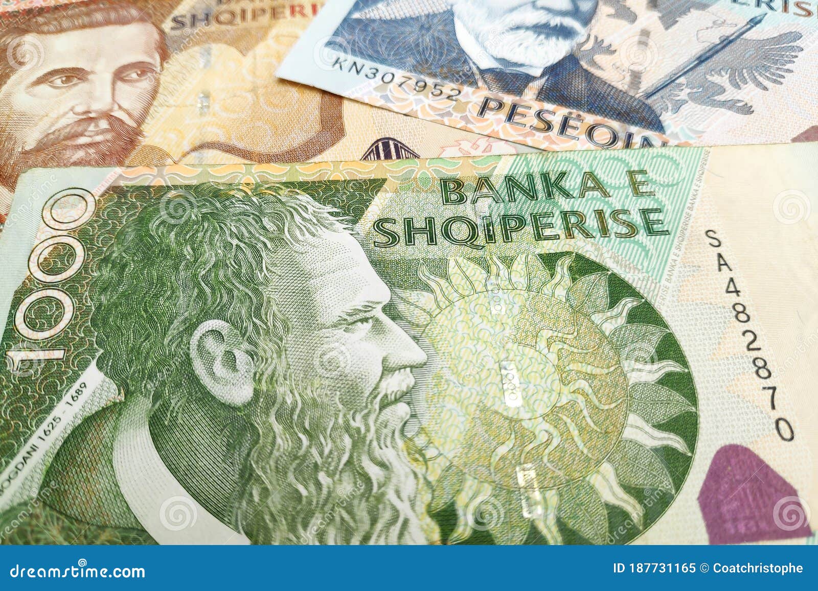 Stack of Albanian Lek stock image. Image of bill, paying - 187731165