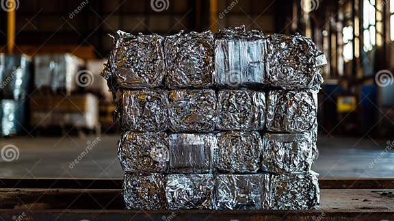 A Stack of Aluminum Foil Sitting on Top of a Table Stock Photo - Image ...