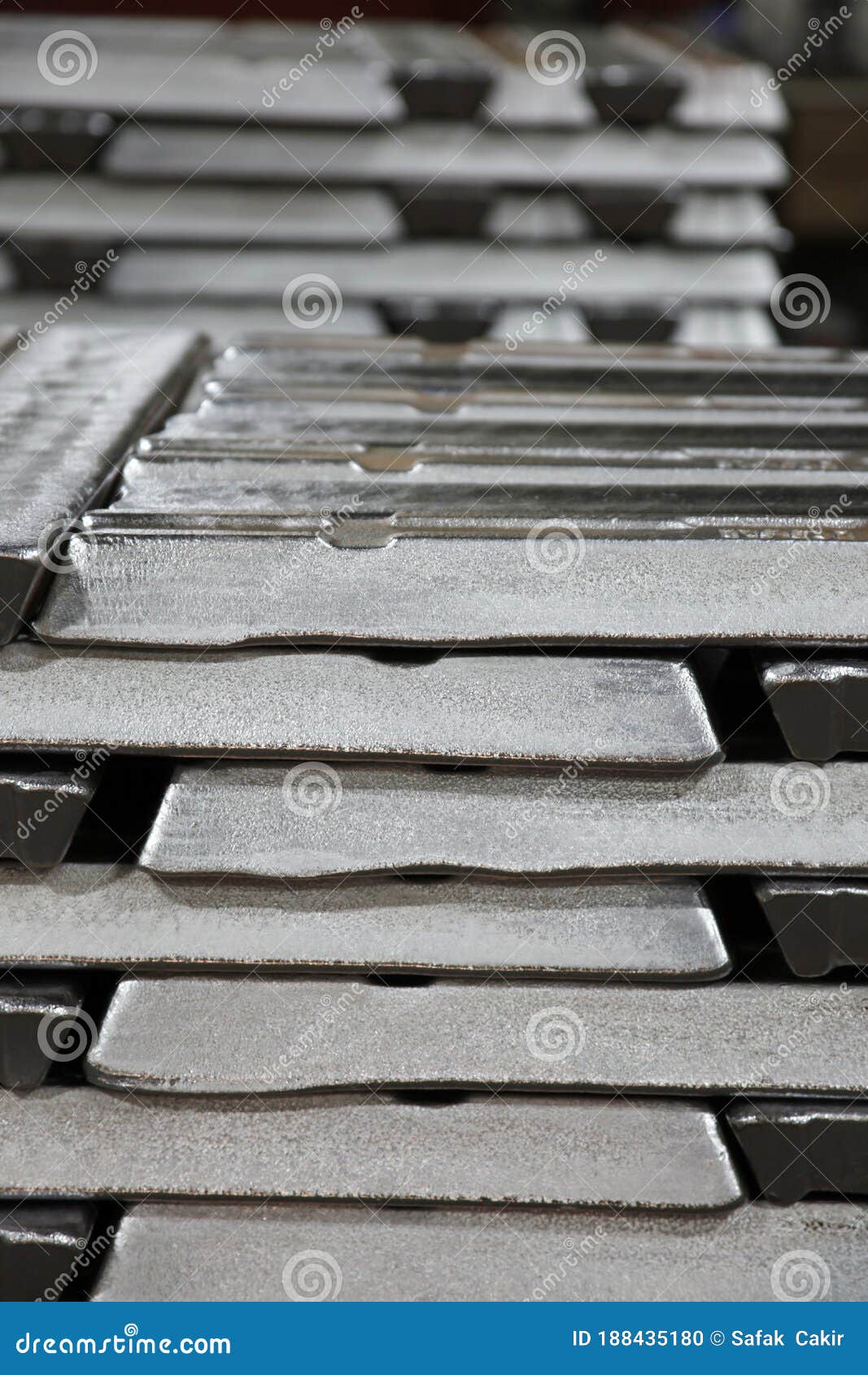Stack of Aluminum ingots stock photo. Image of issues - 188435180