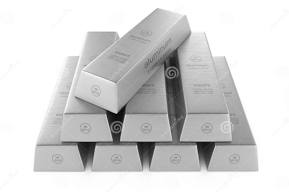 Stack of aluminum ingots stock illustration. Illustration of nonferrous ...