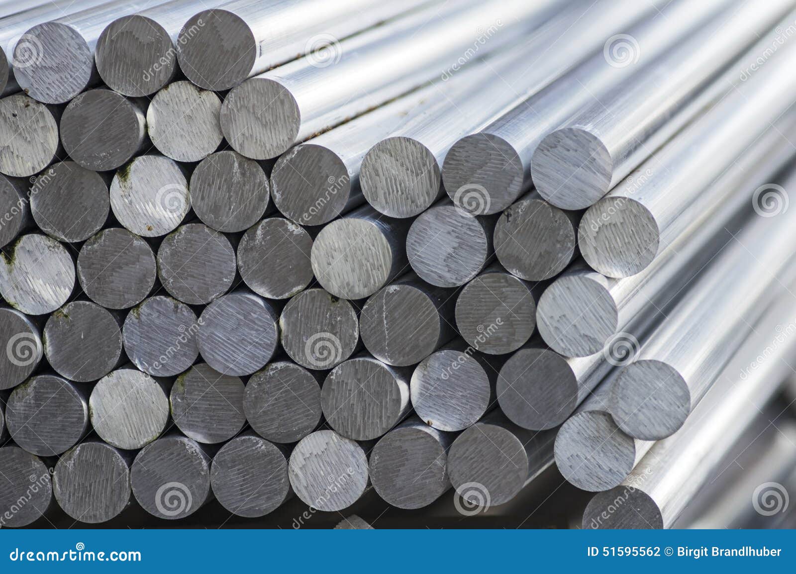 Stack of aluminum rounds stock photo. Image of background - 51595562