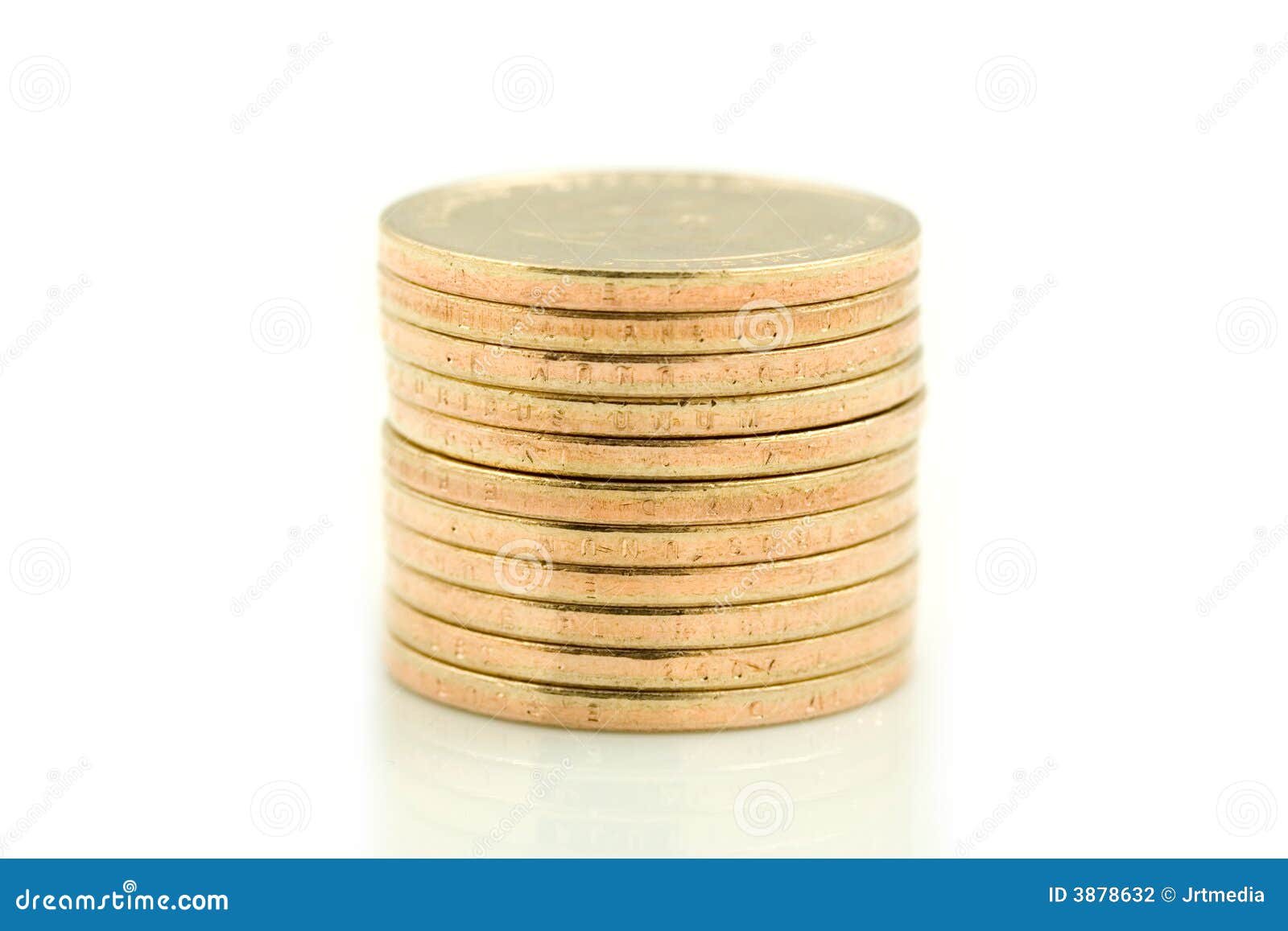 Stack of American coins stock photo. Image of business - 3878632