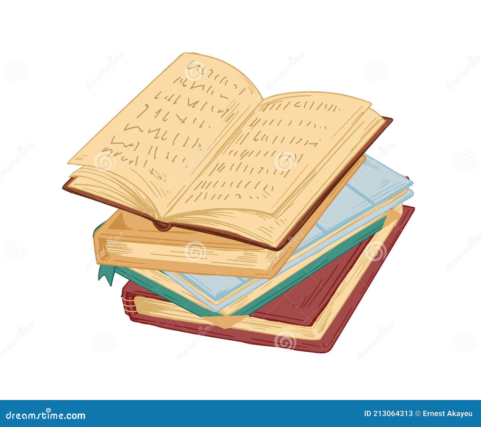 Stack of Ancient Books in Leather Hardback. Pile of Old Academic ...