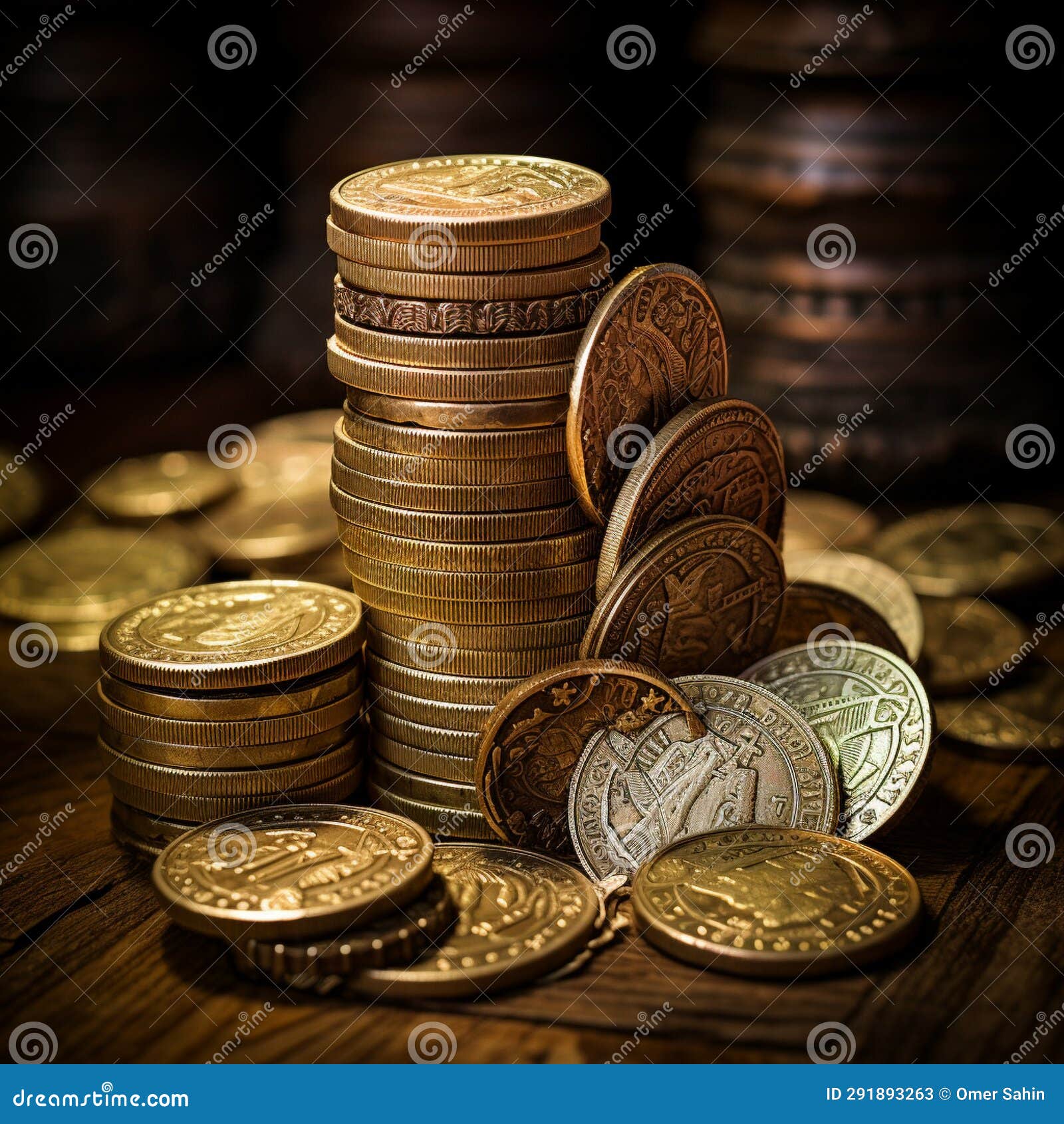 Stack Of Ancient Scrolls With Mysterious Symbols On Parchment Stock ...