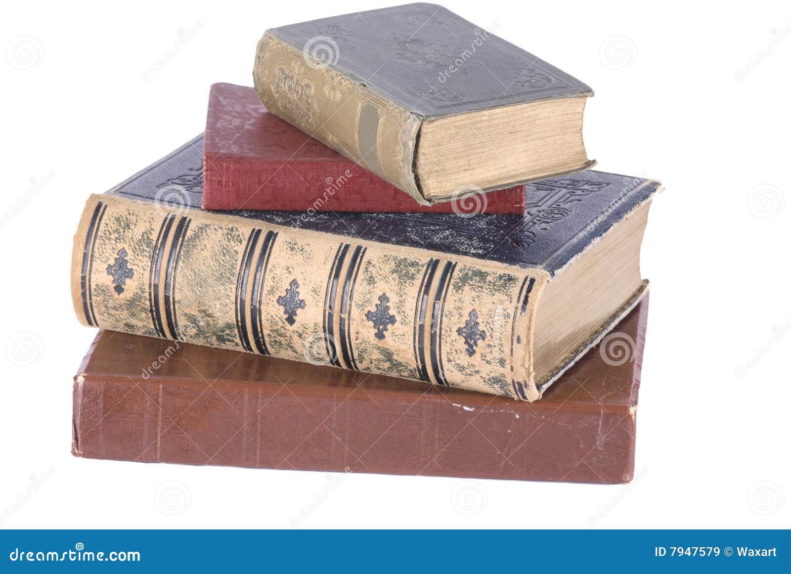 Stack of antique books stock image. Image of books, isolated - 7947579