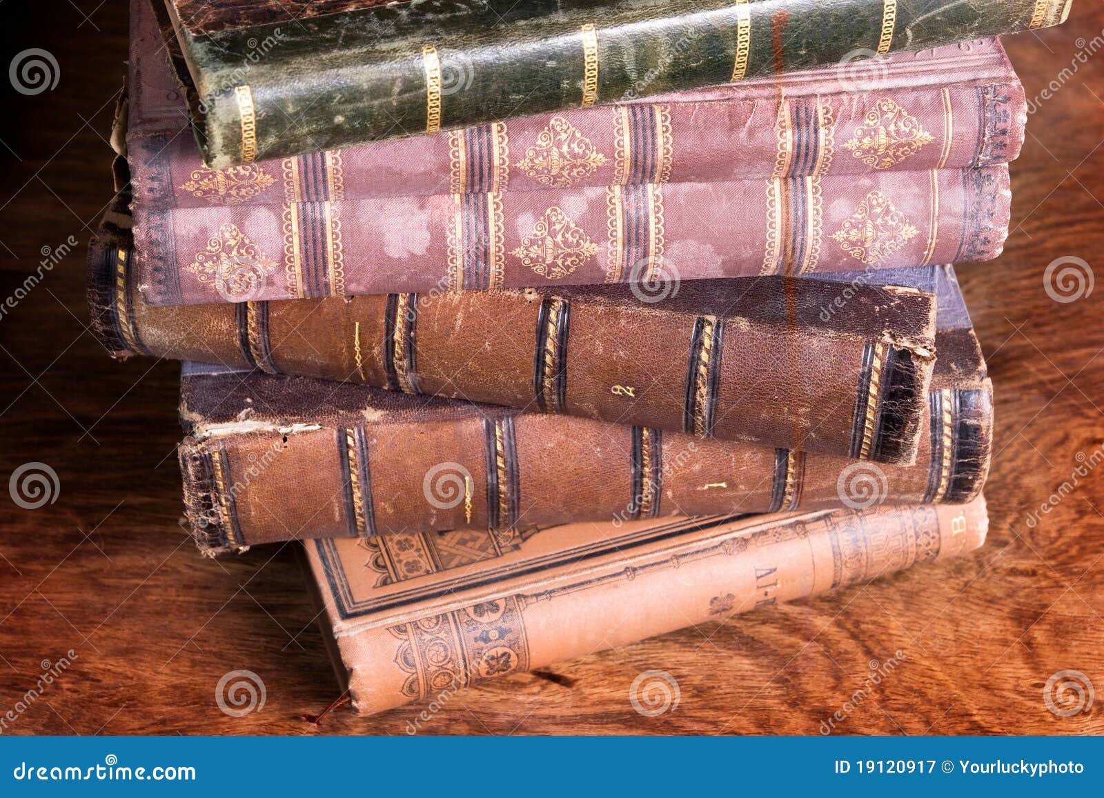 Stack of Antique Books Backs Stock Image - Image of ancient, stack ...