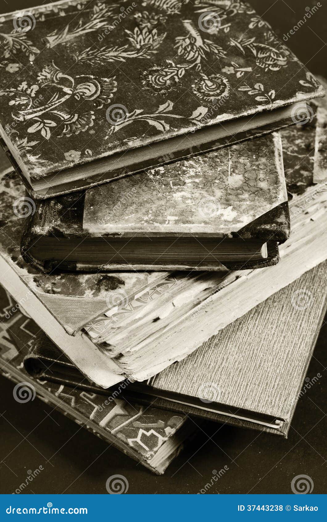 Stack antique books stock photo. Image of antique, sepia - 37443238