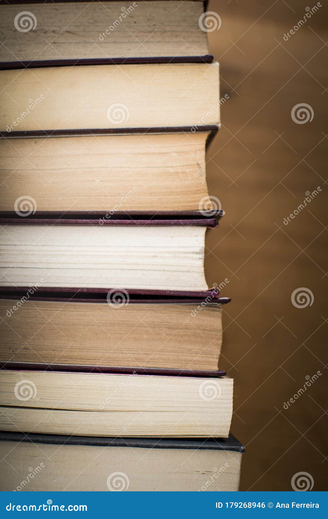 Stack of Antique Hard Cover Books Stock Photo - Image of science, book ...