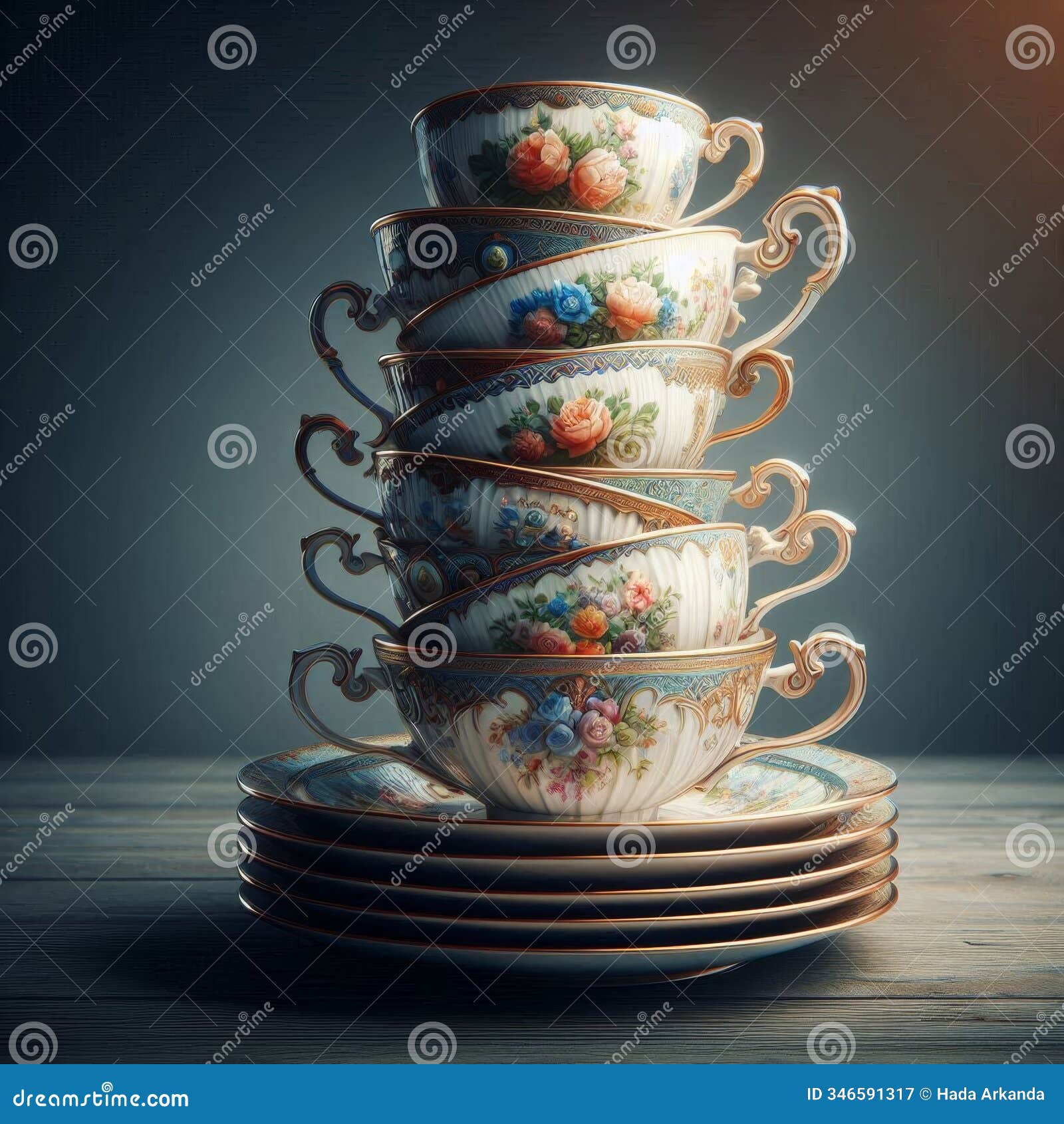 Antique Porcelain Cup: A Vintage Tilt-Shift Image, Isolated On ...