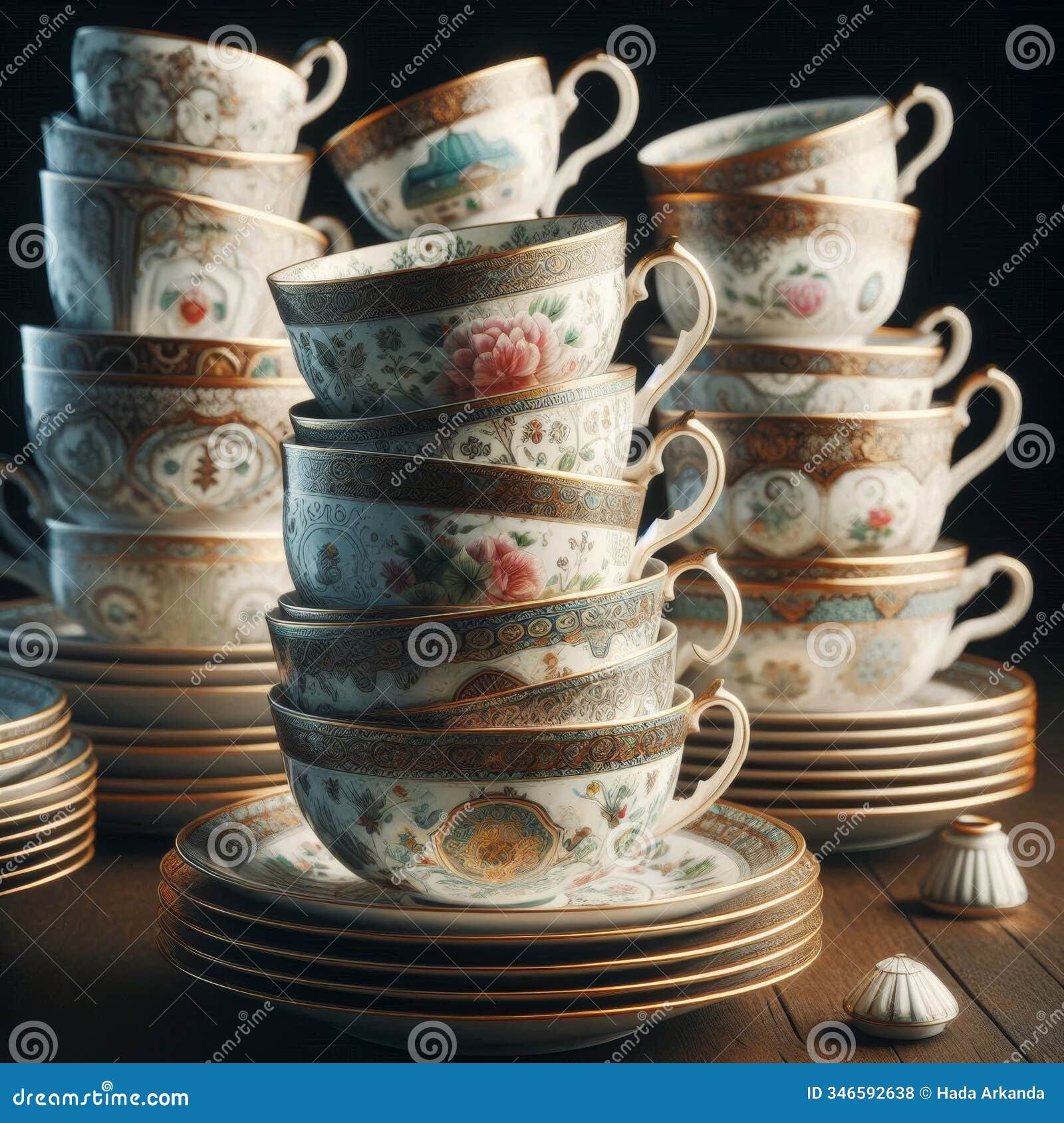 Antique Porcelain Cup: A Vintage Tilt-Shift Image, Isolated On ...