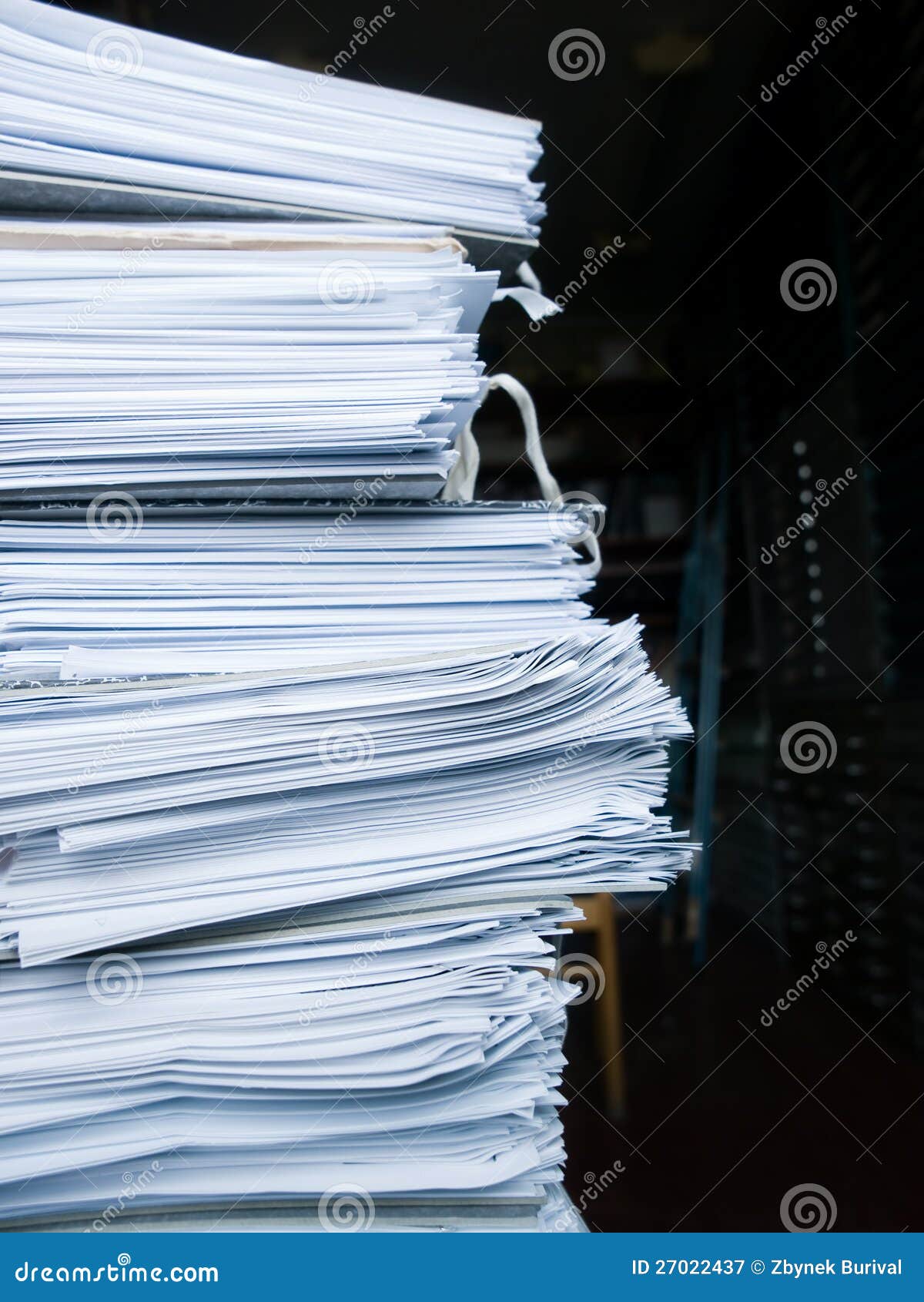 Stack of archive files stock image. Image of record, pile - 27022437
