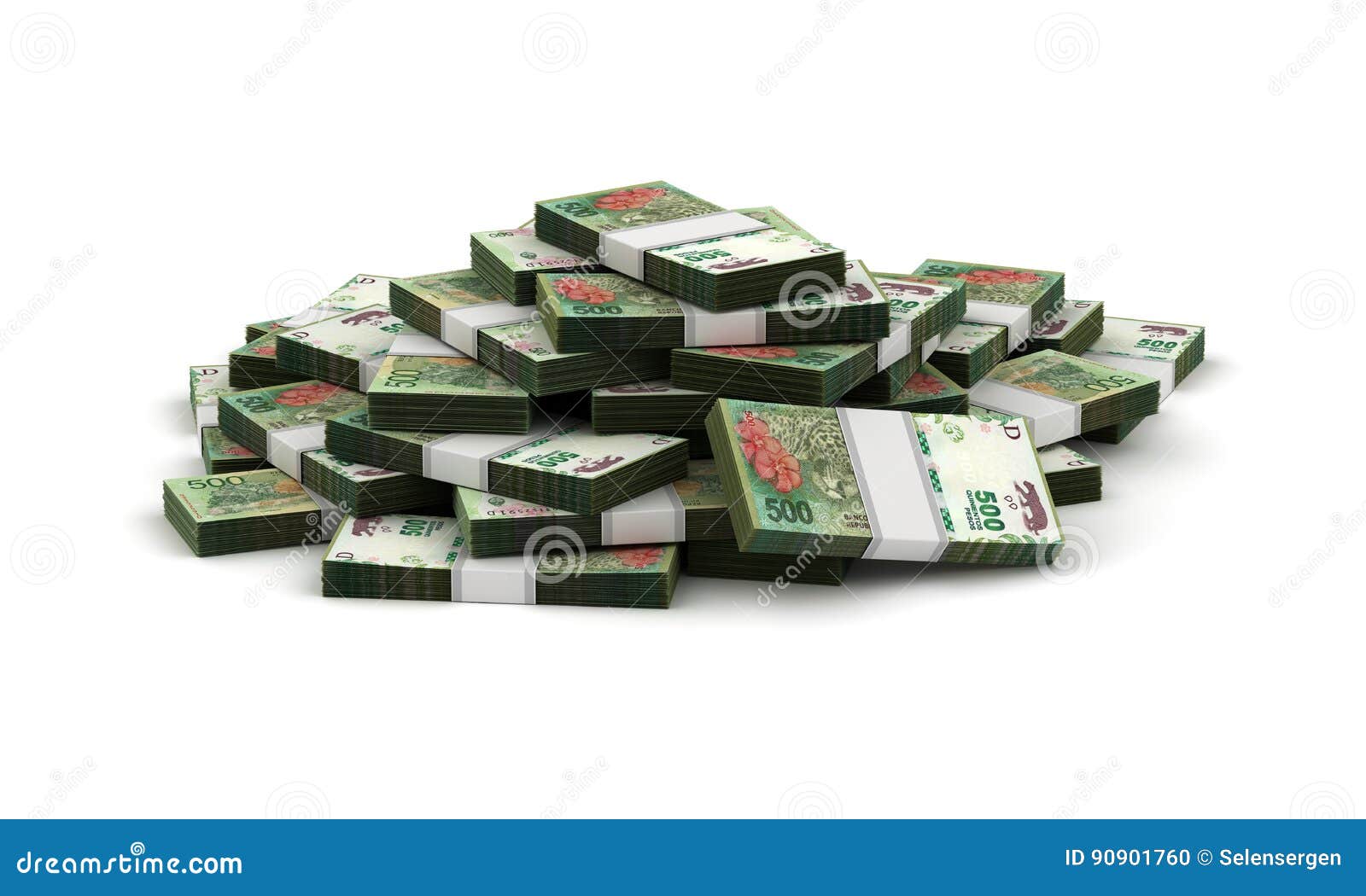 Stack of Argentina Pesos stock illustration. Illustration of sign ...