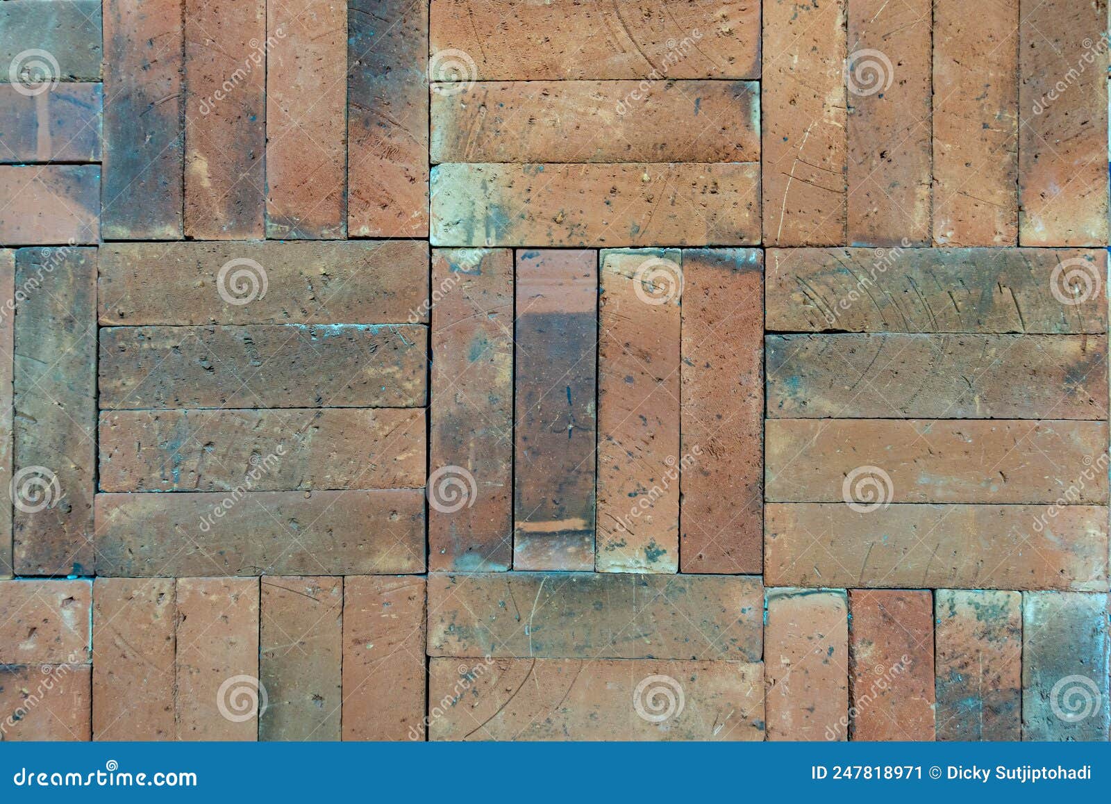 A Stack Arrangement of Four Groups of Orange Bricks Stock Image - Image ...