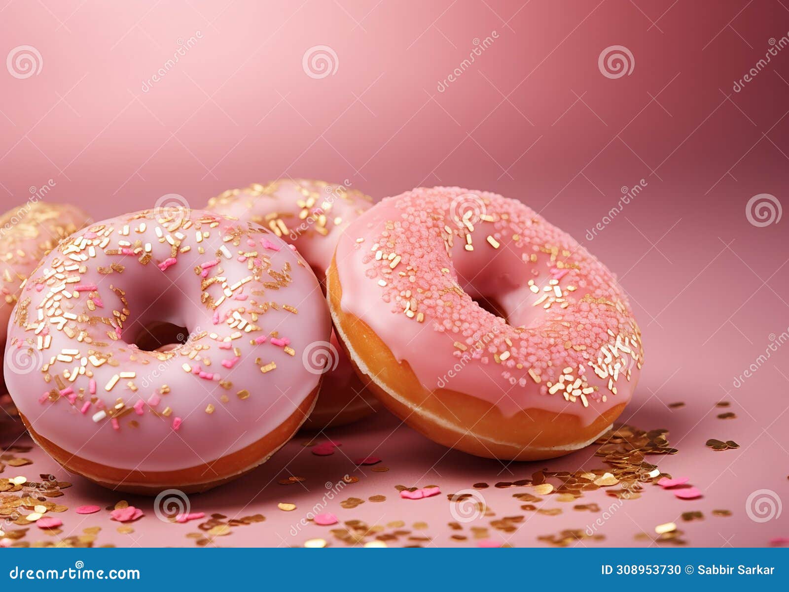 Stack of Assorted Donuts on a Background Stock Illustration ...