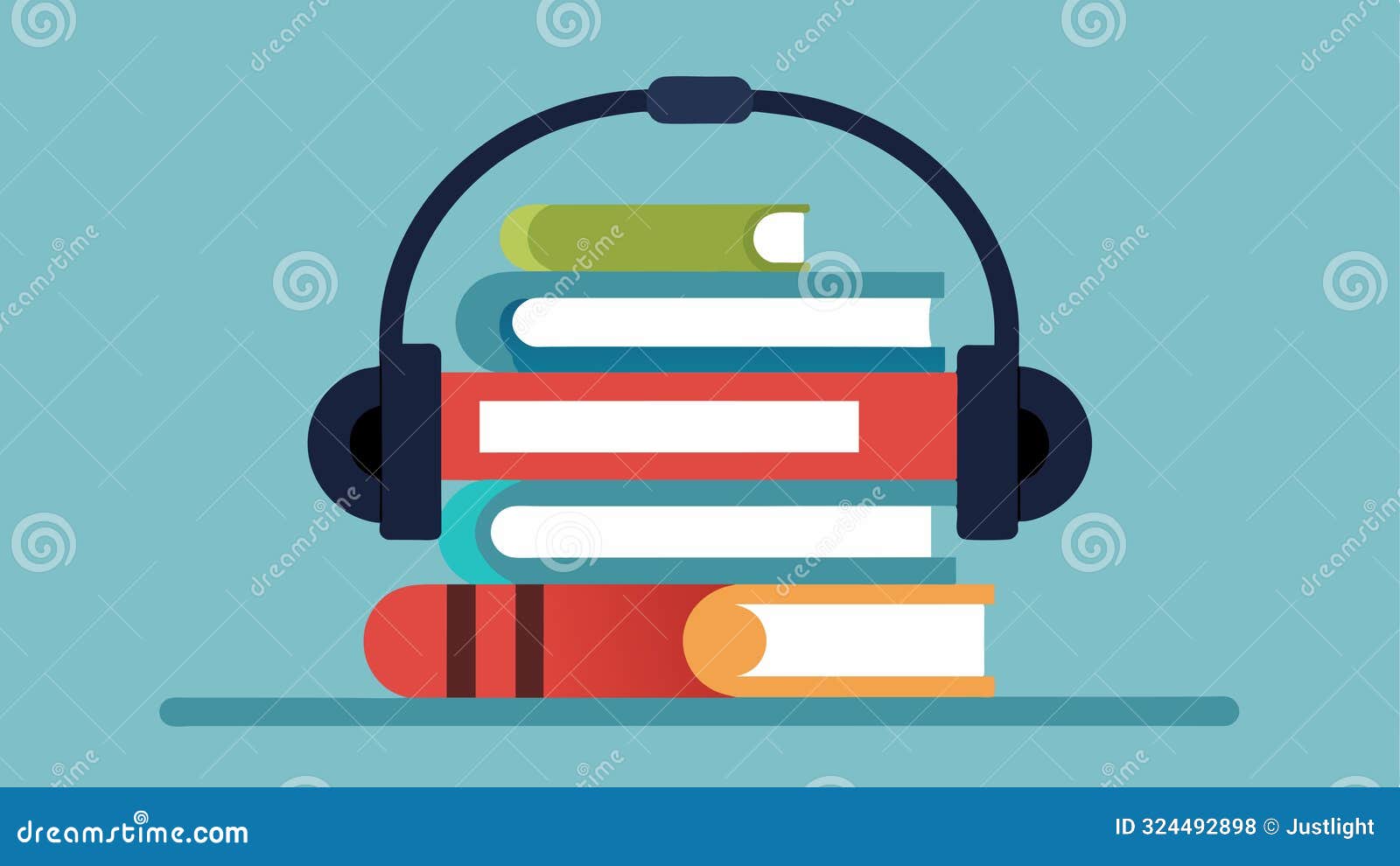A Stack of Audiobooks Next To a Pair of Headphones Ready for an Elderly ...