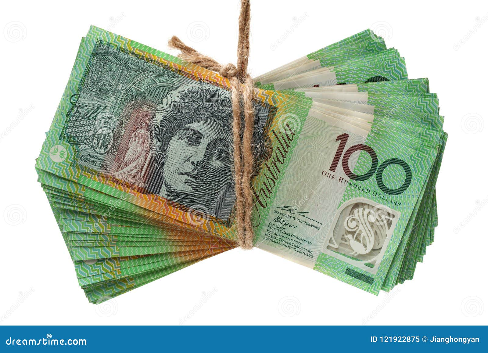 Stack of Australian Close Up One Hundred Dollar Banknotes Stock Image ...