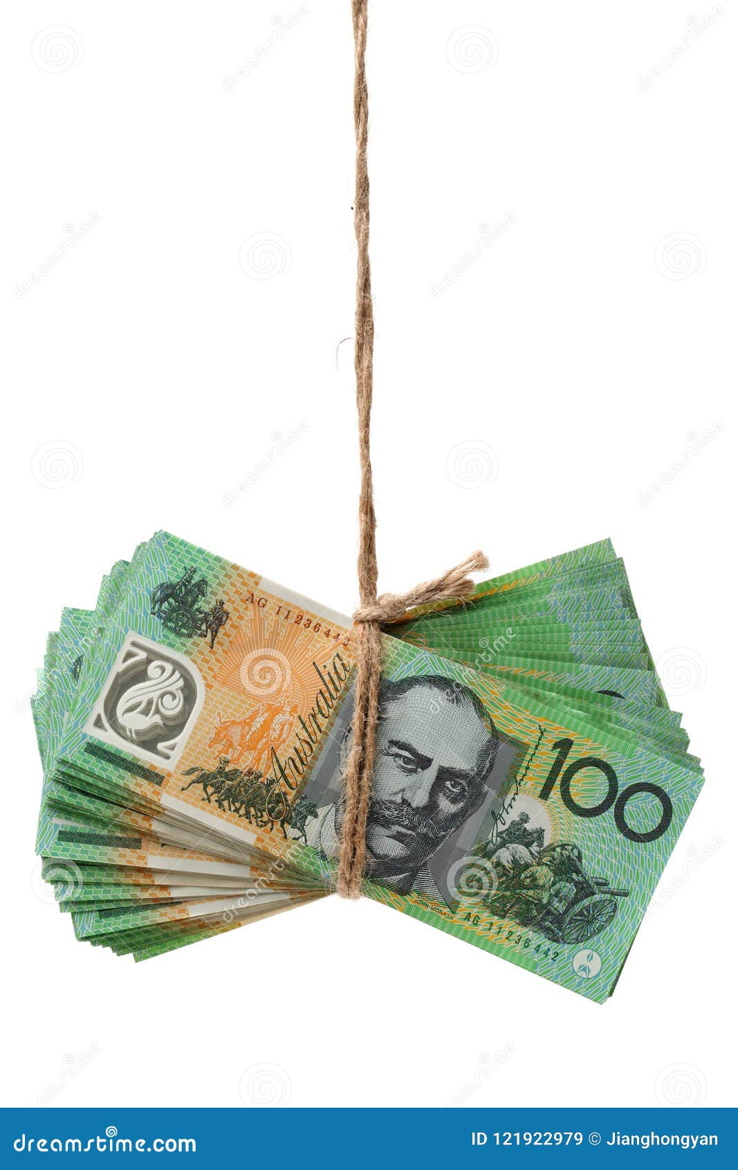 Stack of Australian Close Up One Hundred Dollar Banknotes Stock Image ...