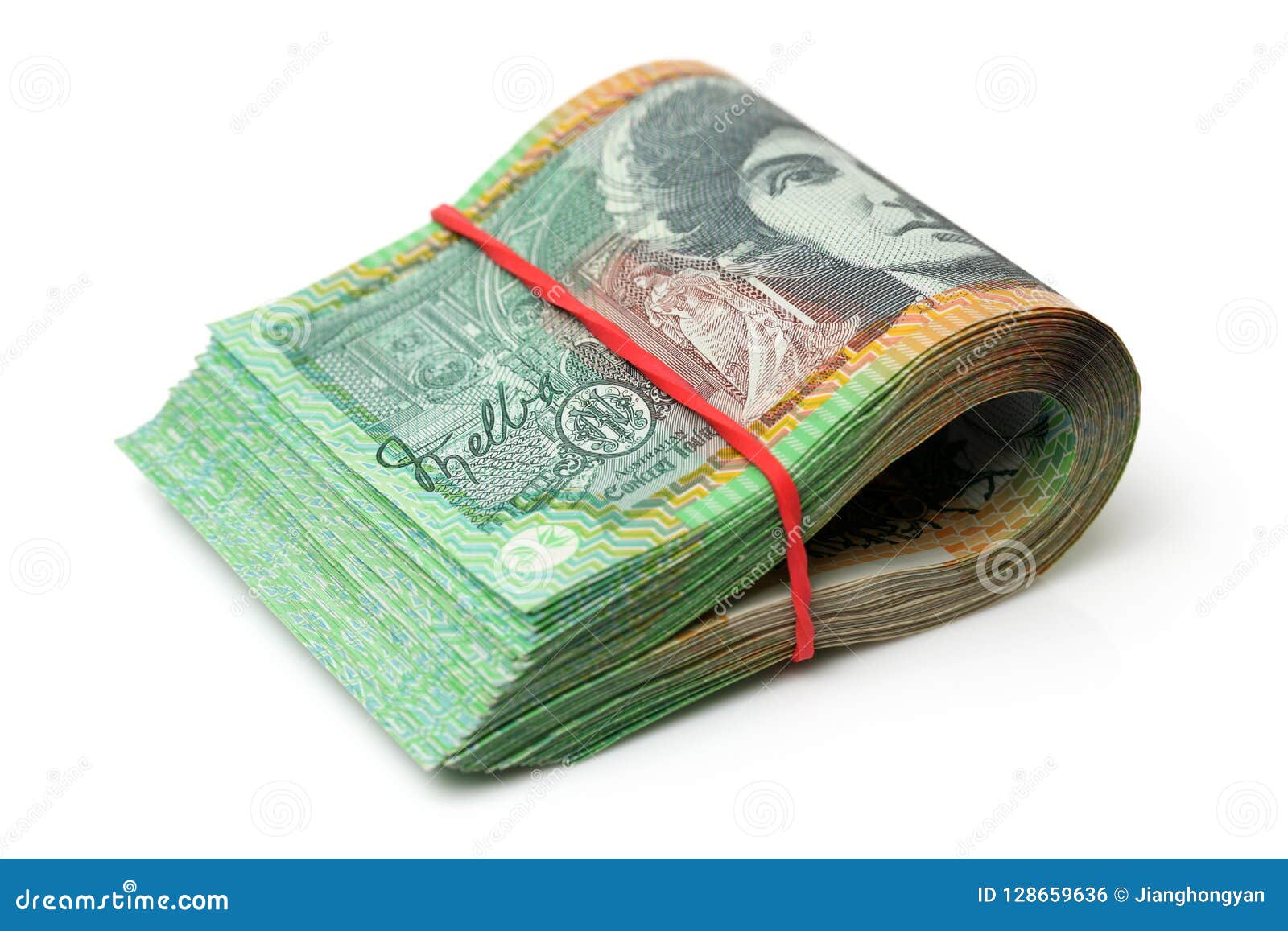 Stack of Australian Close Up One Hundred Dollar Banknotes Stock Photo ...